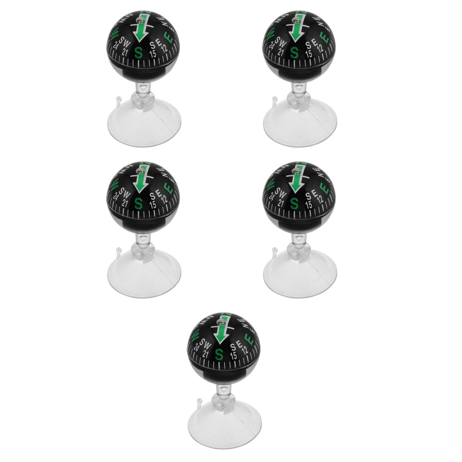 Worgeous 5pcs Suction Cup Compass For Car Dashboard Navigation And ...