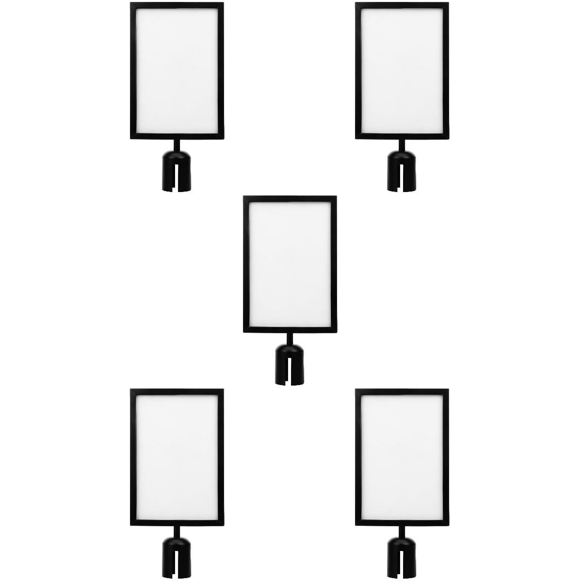 Worgeous 5pcs Vertical Commercial Stanchion Top Sign Frame Sign Holder ...