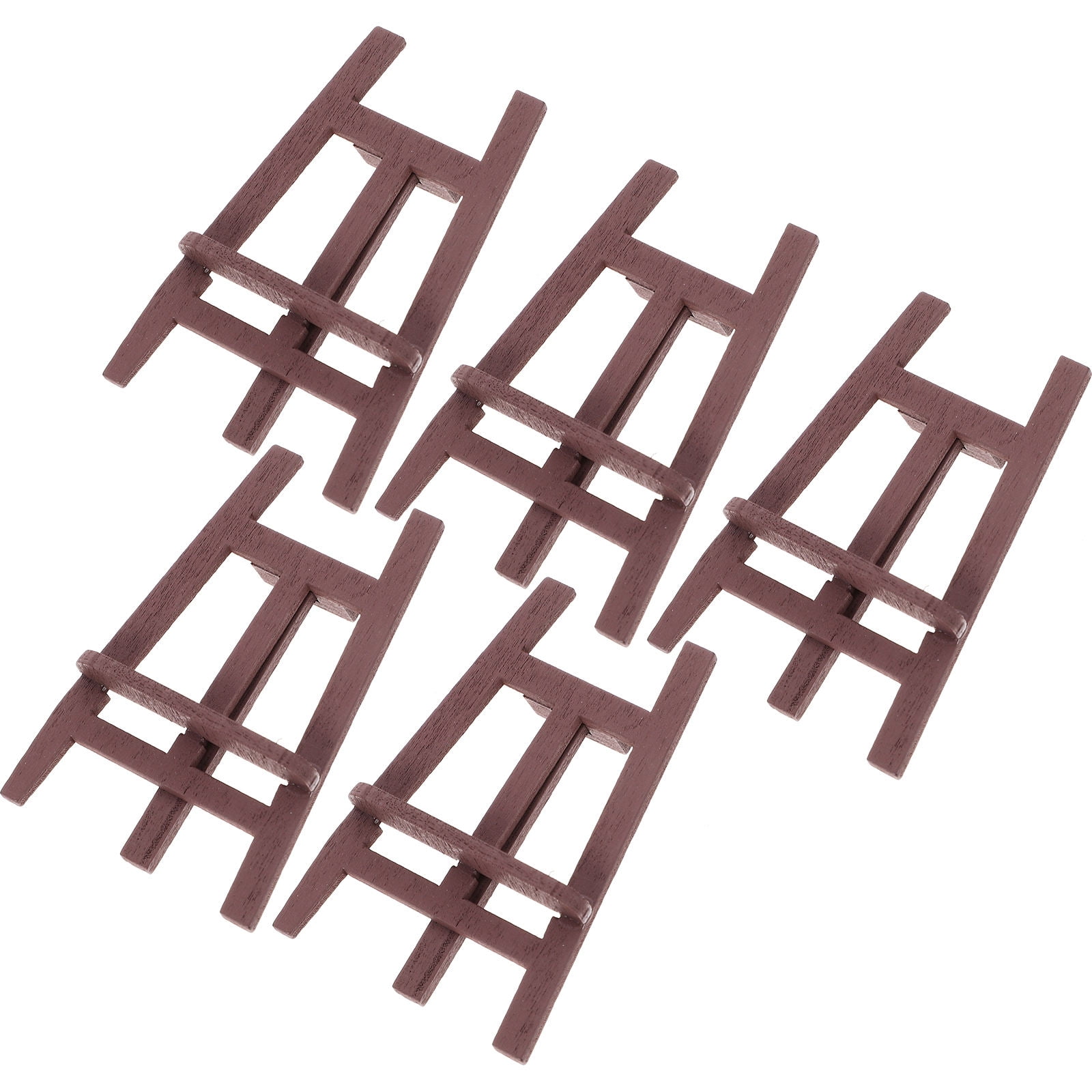Worgeous 5pcs Wooden Mini Tripod Easel Mini Display Stand Mini House ...