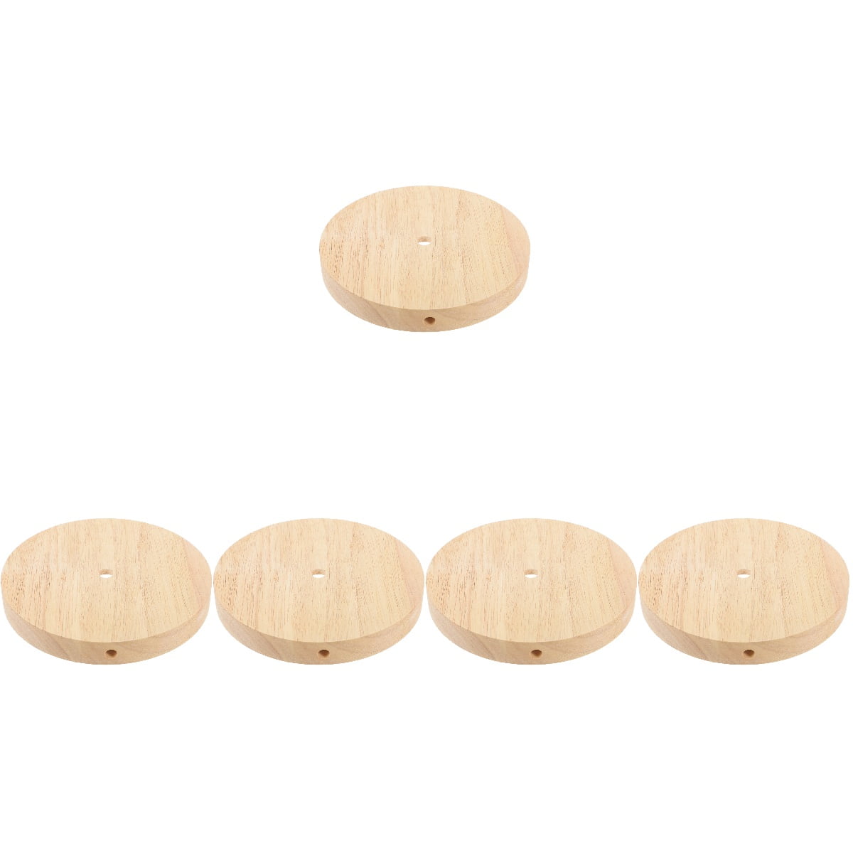 Worgeous 5pcs Wooden Table Lamp Base Round Lamp Display Base Wood ...