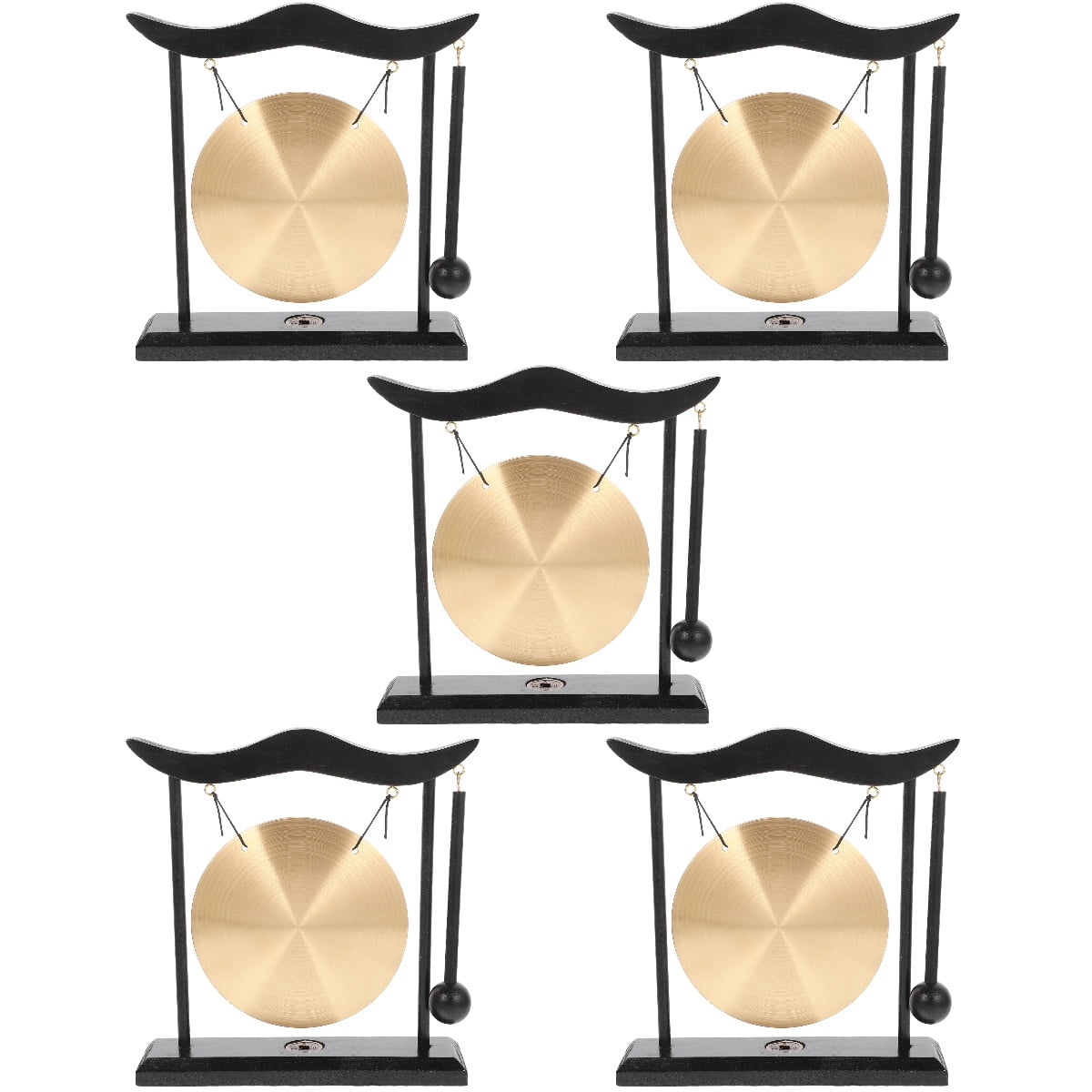 Worgeous 5pcs Zen Table Gong Meditation Desk Bell Copper Bell Ornament ...