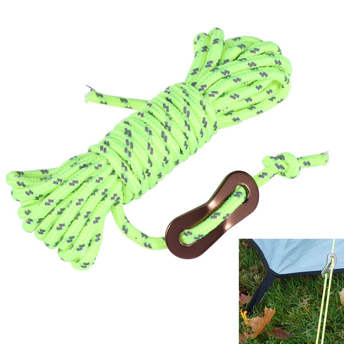 Worgeous 6 Pack 4M 4mm Outdoor Tent Rope Reflective Tent Guy Lines ...