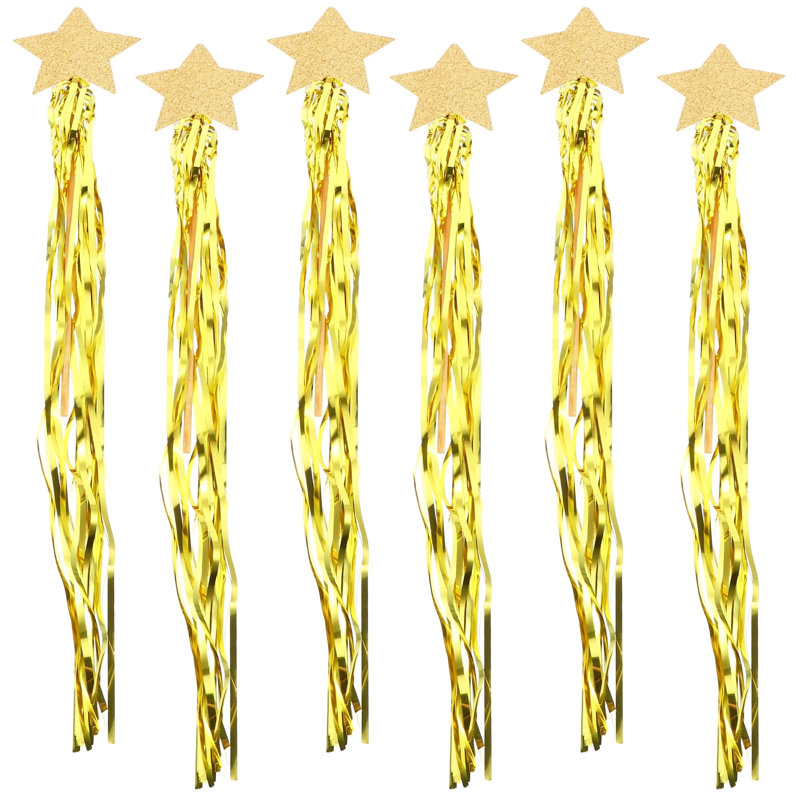 Worgeous 6 Pcs Booth Gold Star Wand Rain Fairy Wand Party Wands 34.5CM ...