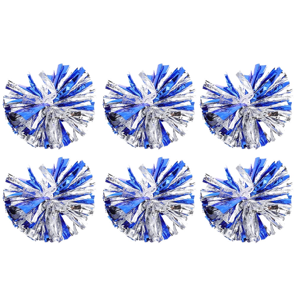 Worgeous Poms Pom Cheerleading Poms Plastic 6Pcs for Sports Events and ...
