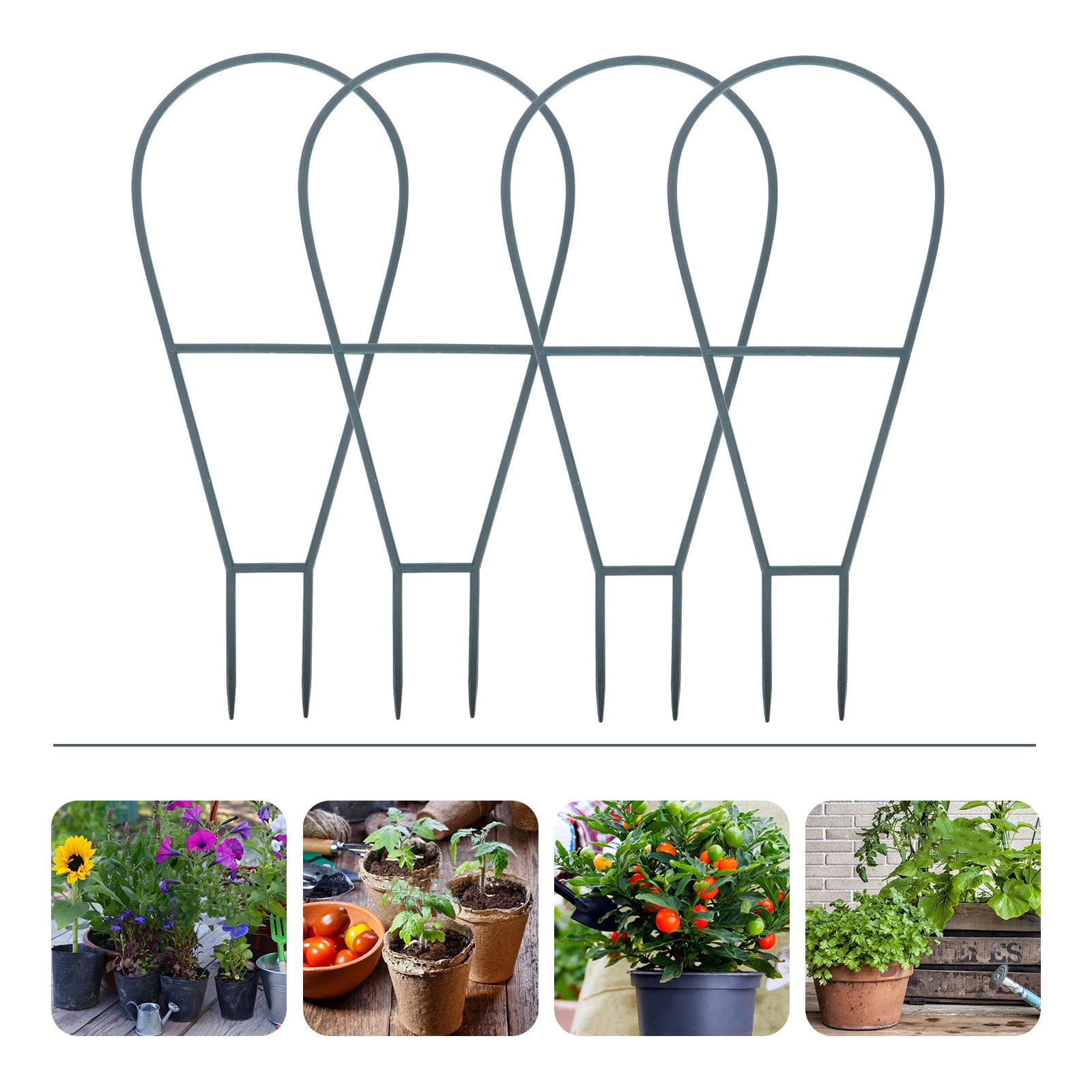 Worgeous 6 Pcs Climbing Vine Stand Garden Trellis Raised Plant Rack ...