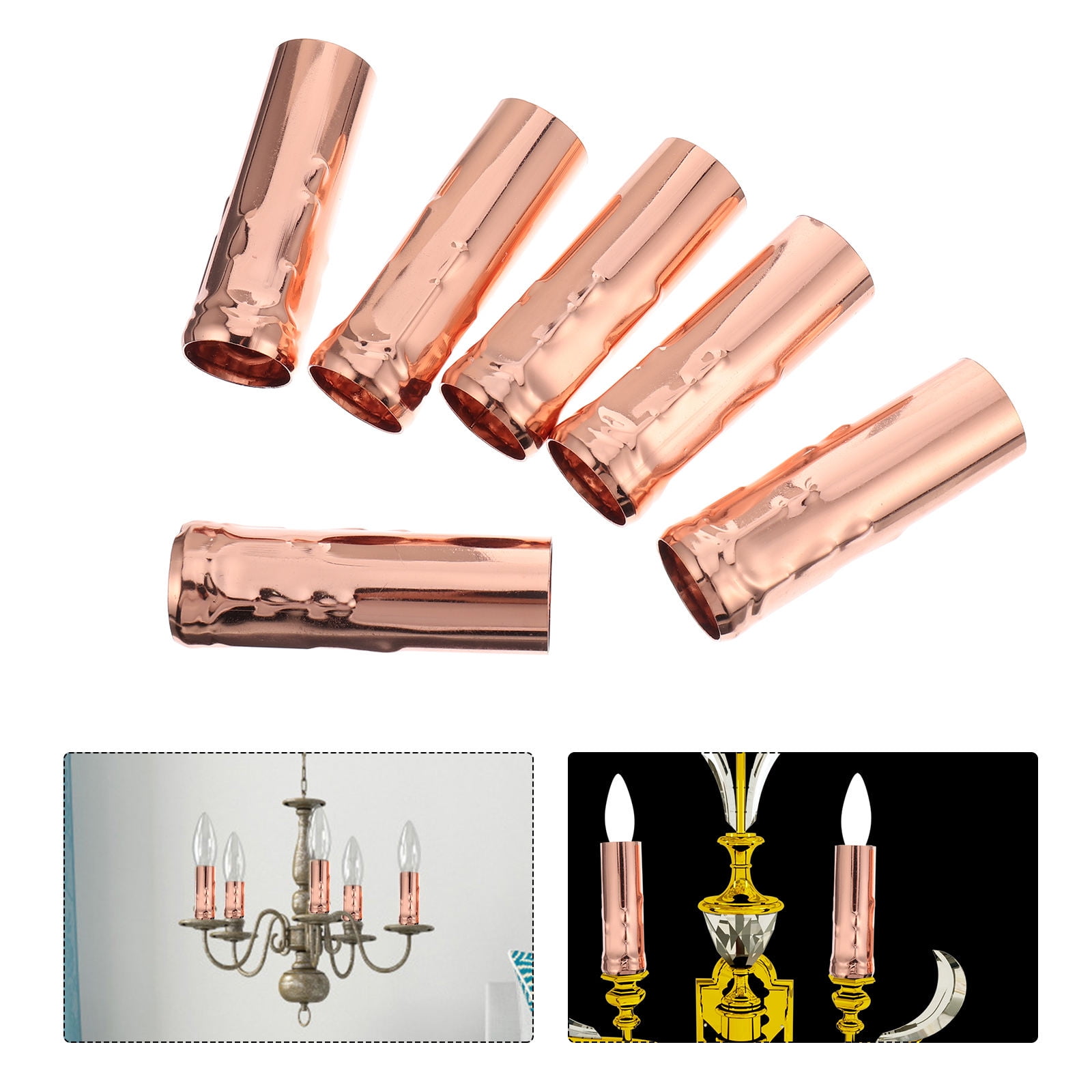 Worgeous 6 Pcs Crystal Chandelier Cable Covers Candelabra Base ...