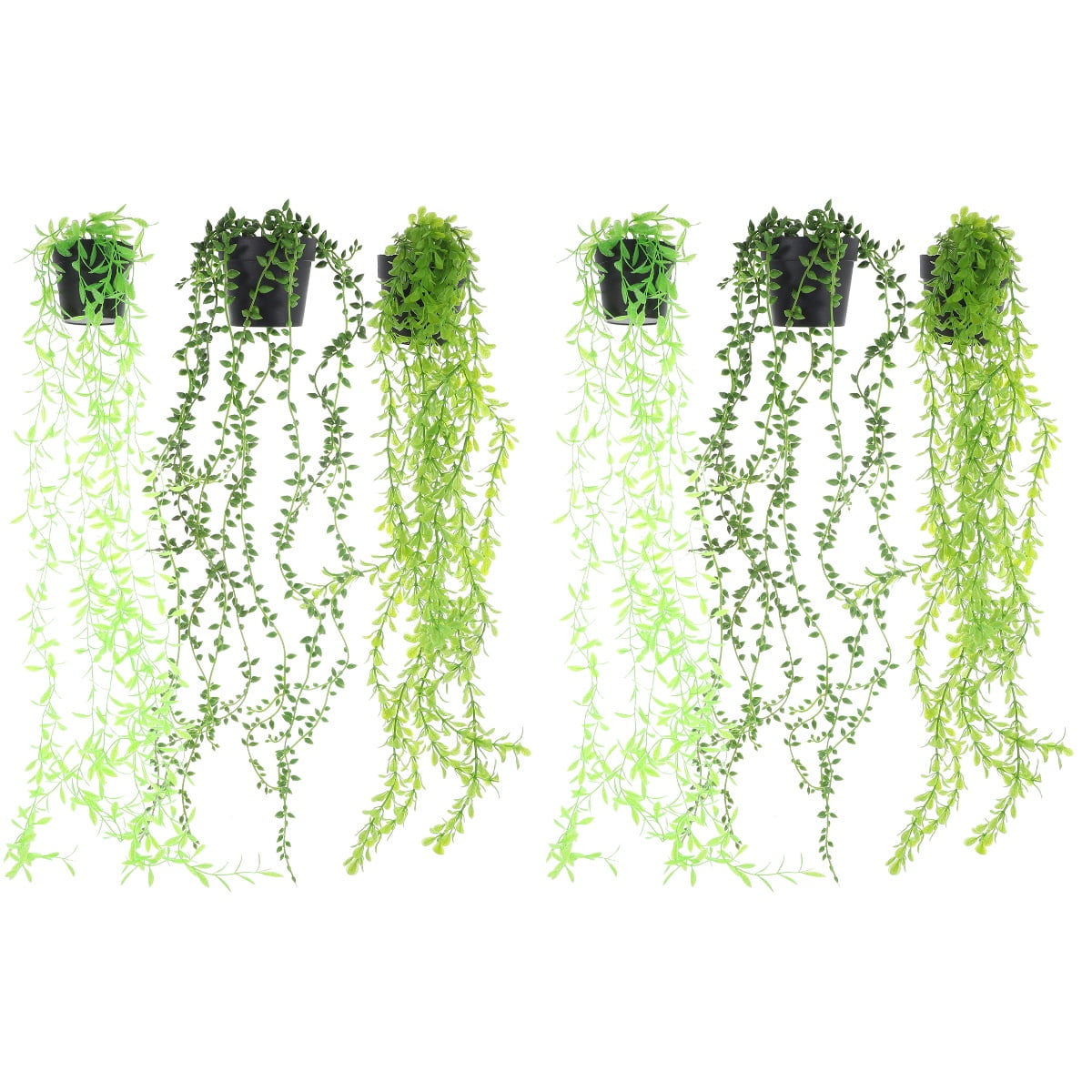 Worgeous 6 Pcs Fake Hanging Vine Plant Artificial Hanging Potted Plants ...