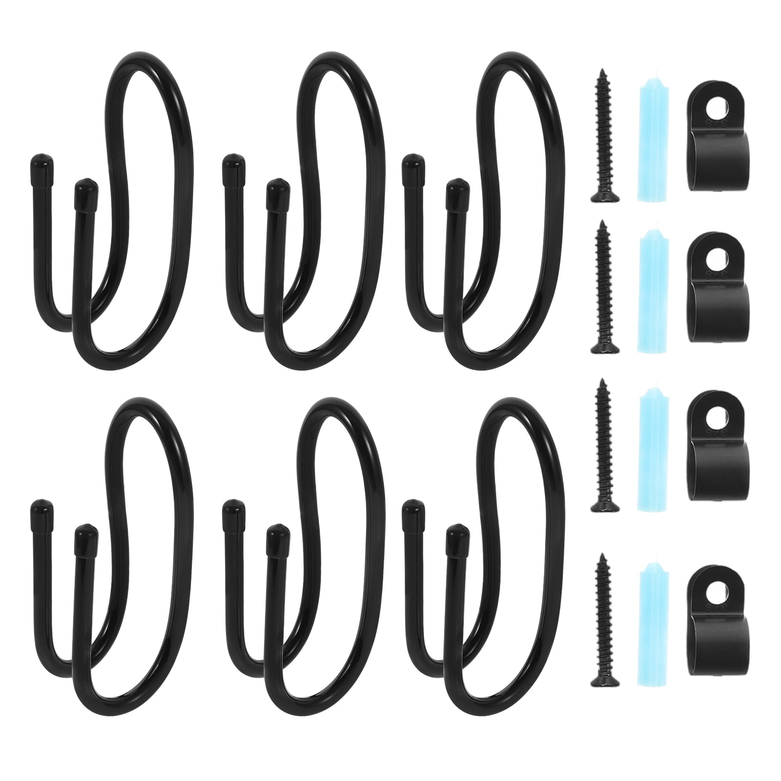 Worgeous 6 Pcs Fence Hook Wire Hooks for Pool Equipment Enclosure Black ...