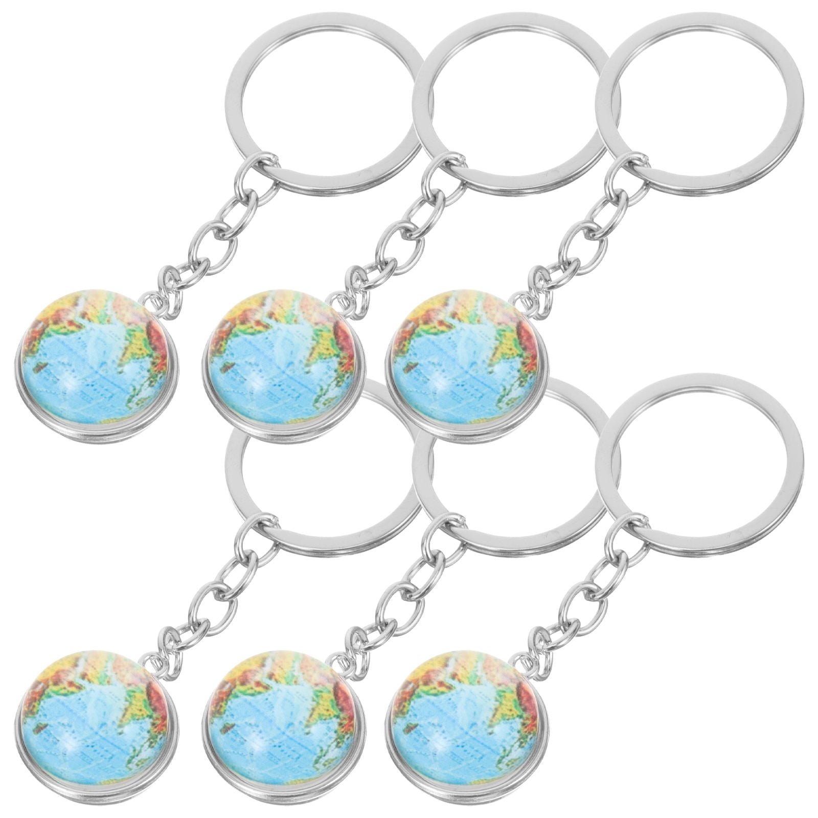 Worgeous 6 Pcs Globe Keychain Cute Kid Large for Children Miss Travel ...