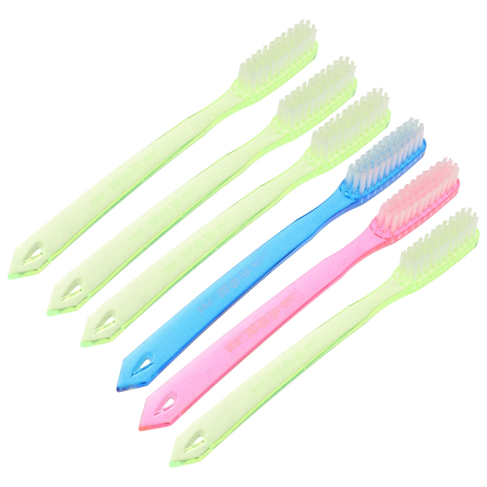 Worgeous 6 Pcs Hard Bristle Toothbrushes Sanitary for Teeth Stain ...