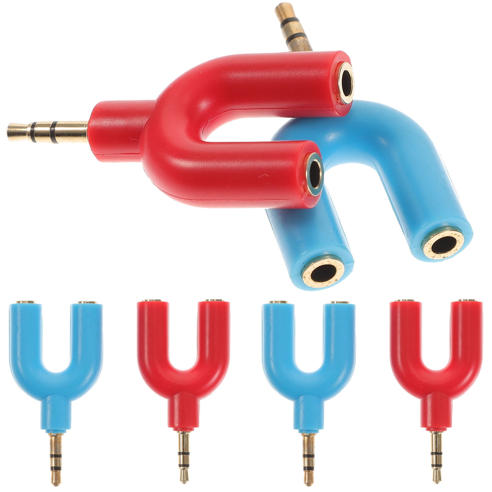 Worgeous 6 Pcs Headphone Adapter Cable Headphones Splitter Aux Multiple ...