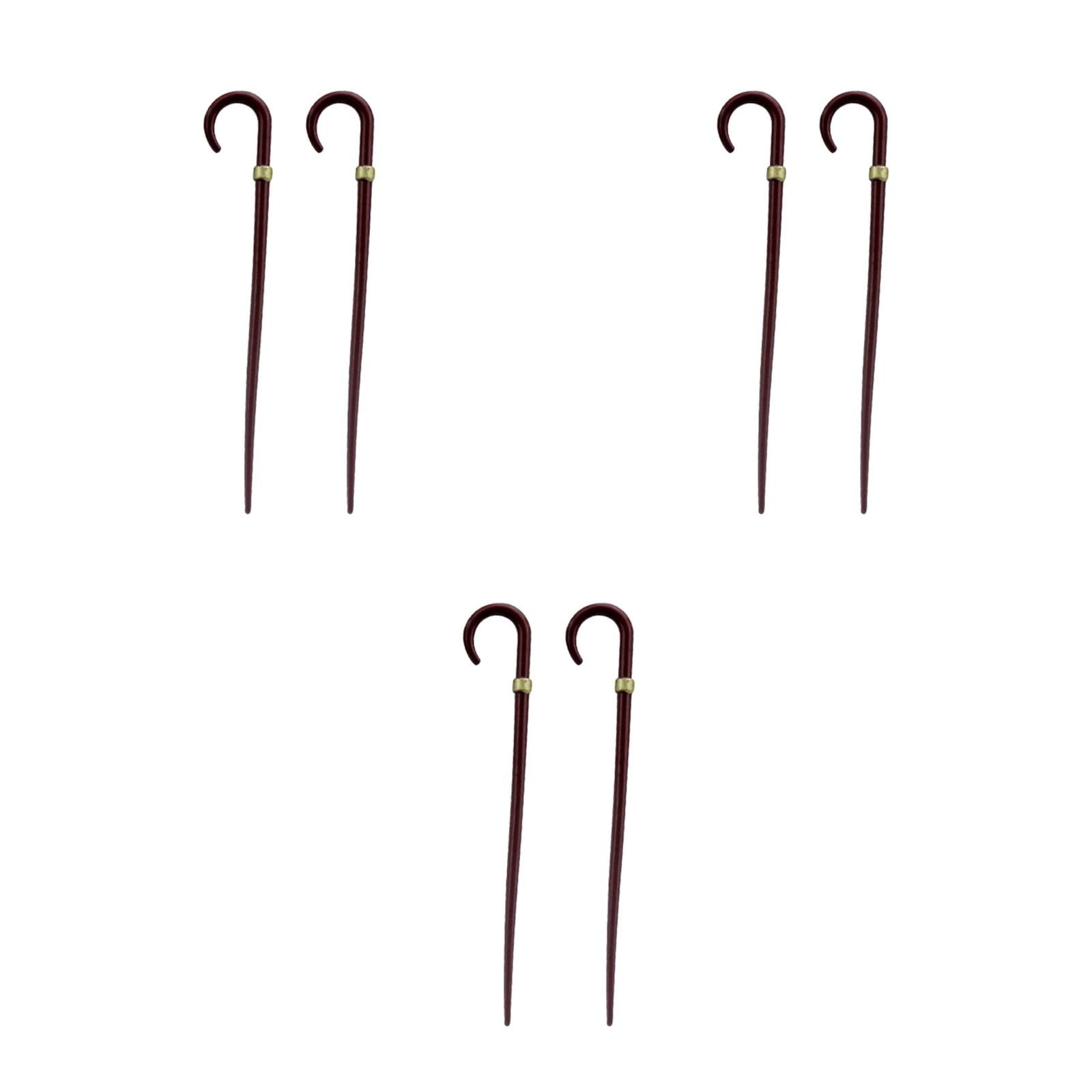 Worgeous 6 Pcs Miniature Walking Cane Props Vintage Cane Models Kids ...