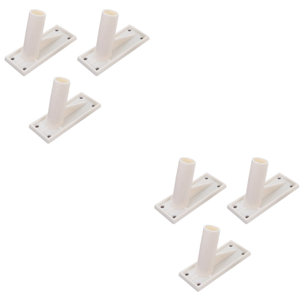 Worgeous 6 Pcs Plastic Flag Pole Brackets Wall Flag Pole Holders Self ...