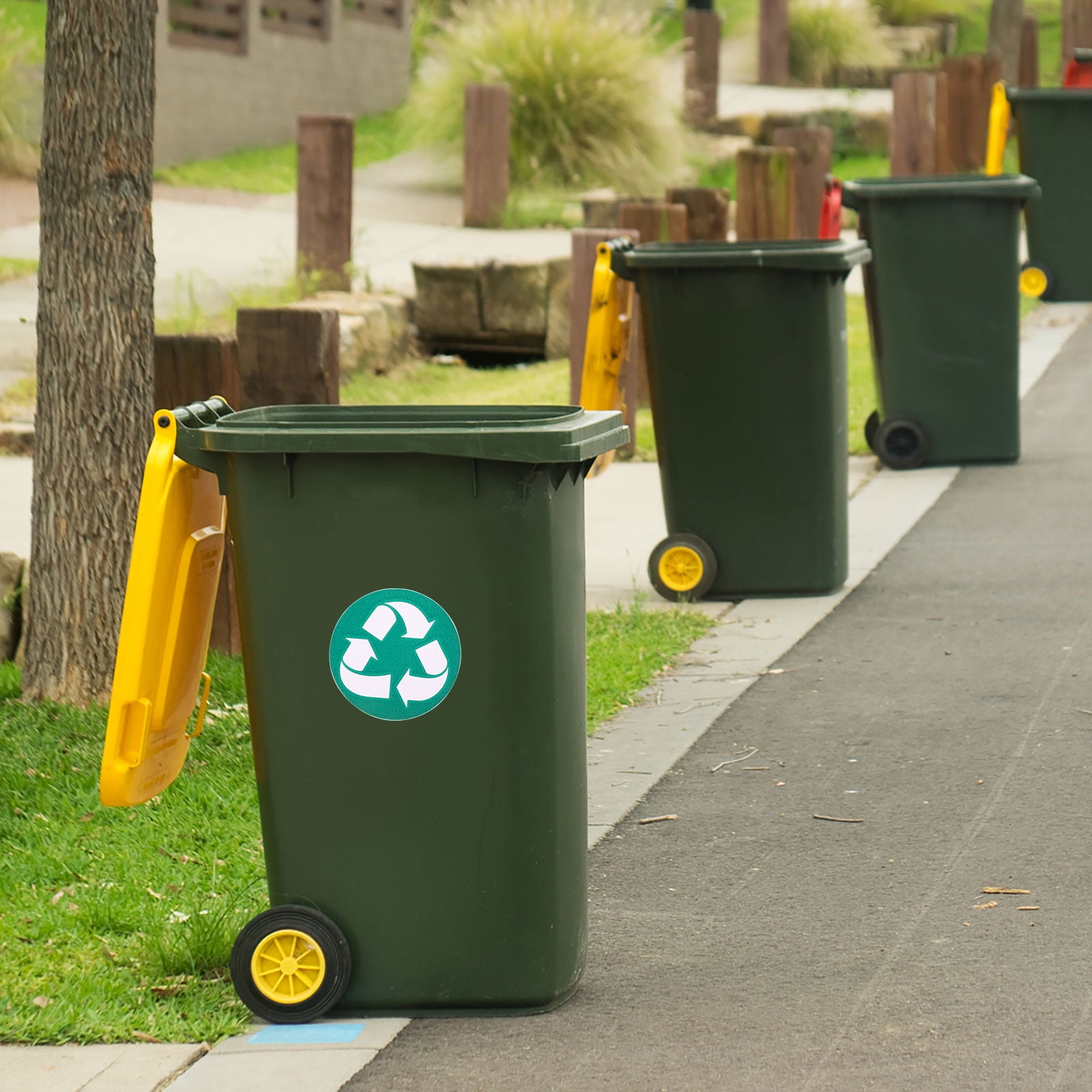 Worgeous 6 Pcs Waste Sorting Decals Container Stickers Recycling Bin ...