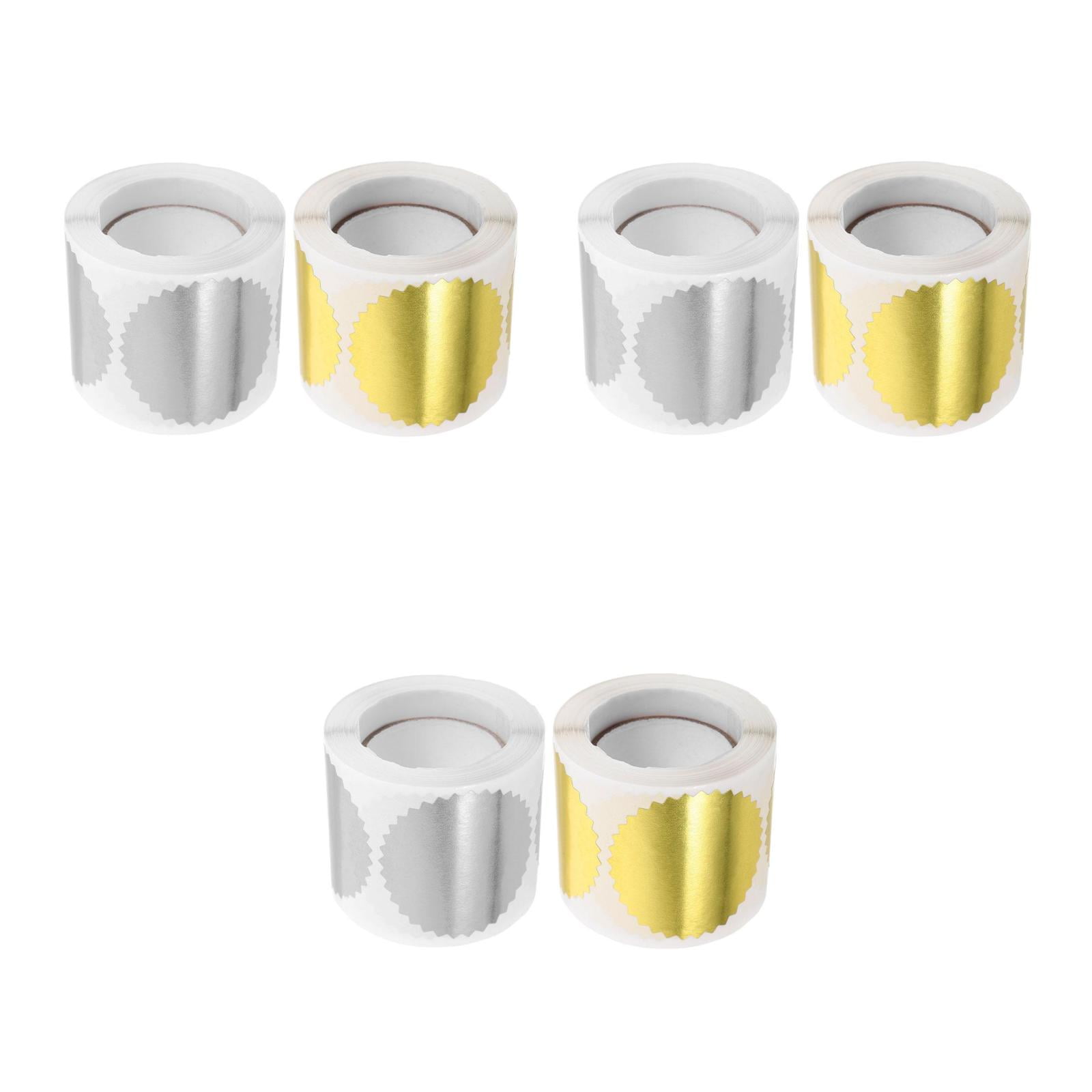 Worgeous 6 Rolls Embosser Labels For Envelopes Silver Golden Seal Of ...