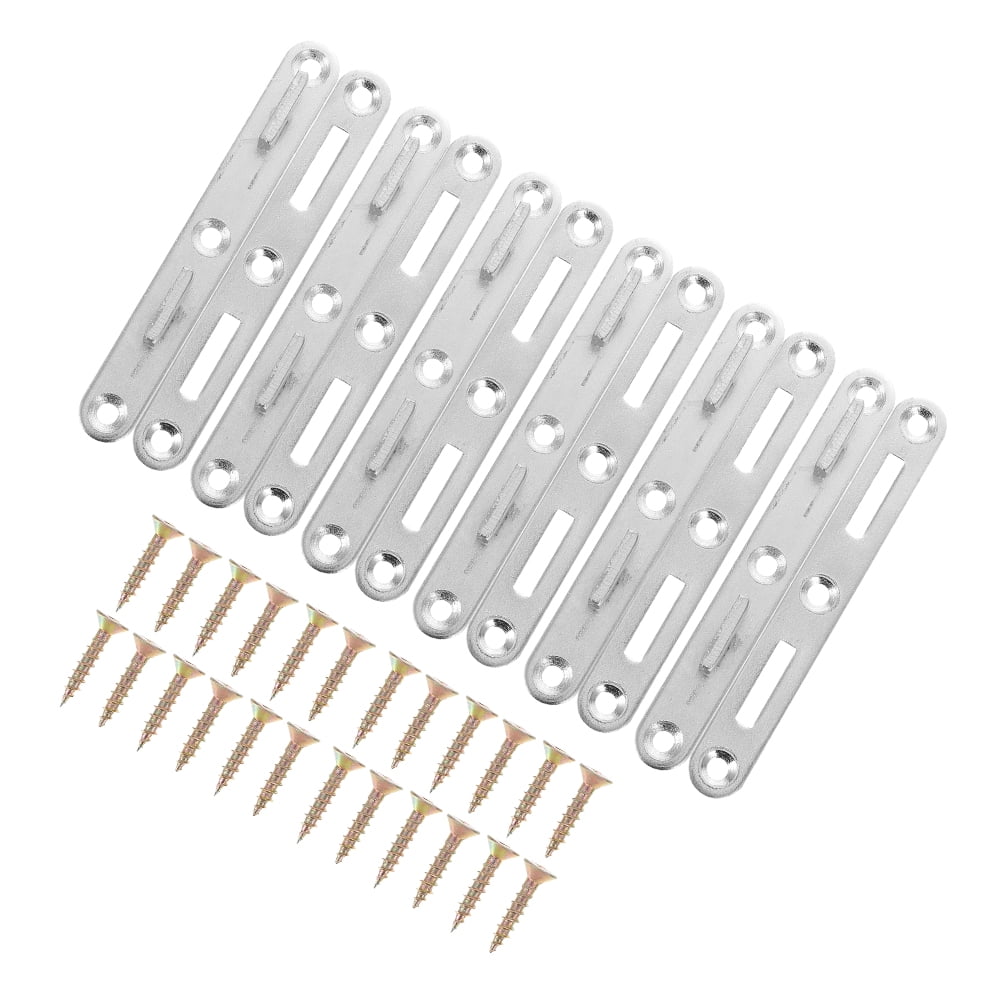 Worgeous 6 Sets Bed Brackets Bed Rail Fasteners Replacement Bed Rail ...