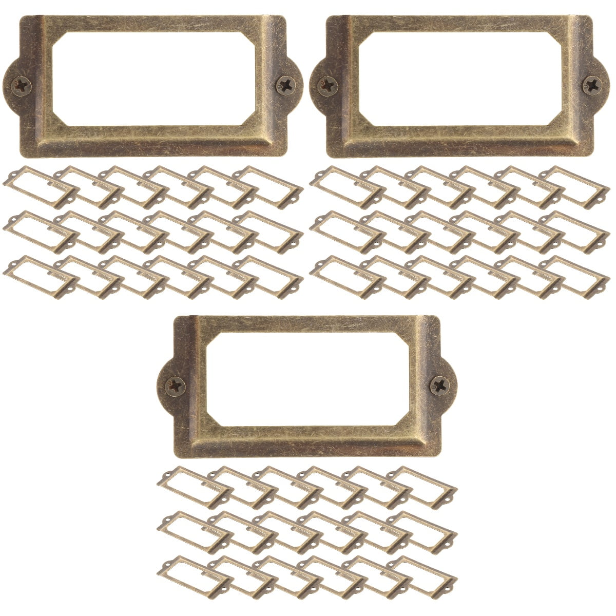 Worgeous 6 Sets Drawer Label Vintage Label Frame Cabinet Drawer Label ...