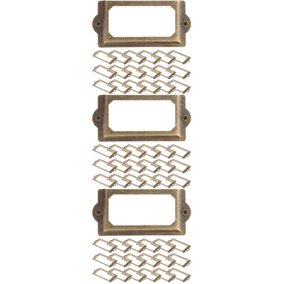 Worgeous 6 Sets Label Frame Card Holder Drawer Retro File Name Card ...