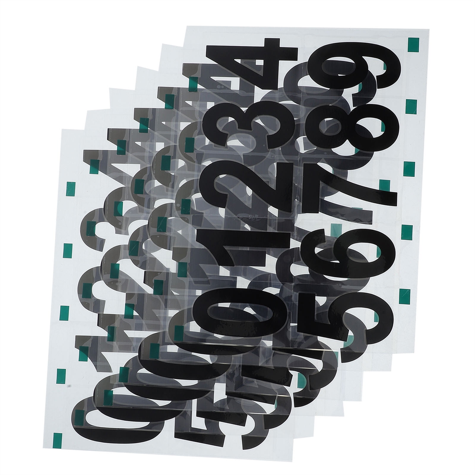 Worgeous 6 Sheets Reflective Address Numbers Adhesive Mailbox Stickers ...