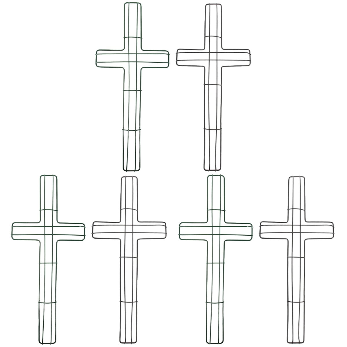 Worgeous 6 pcs Cross Shaped Metal Cross Form Unfinished Wreath Frame ...