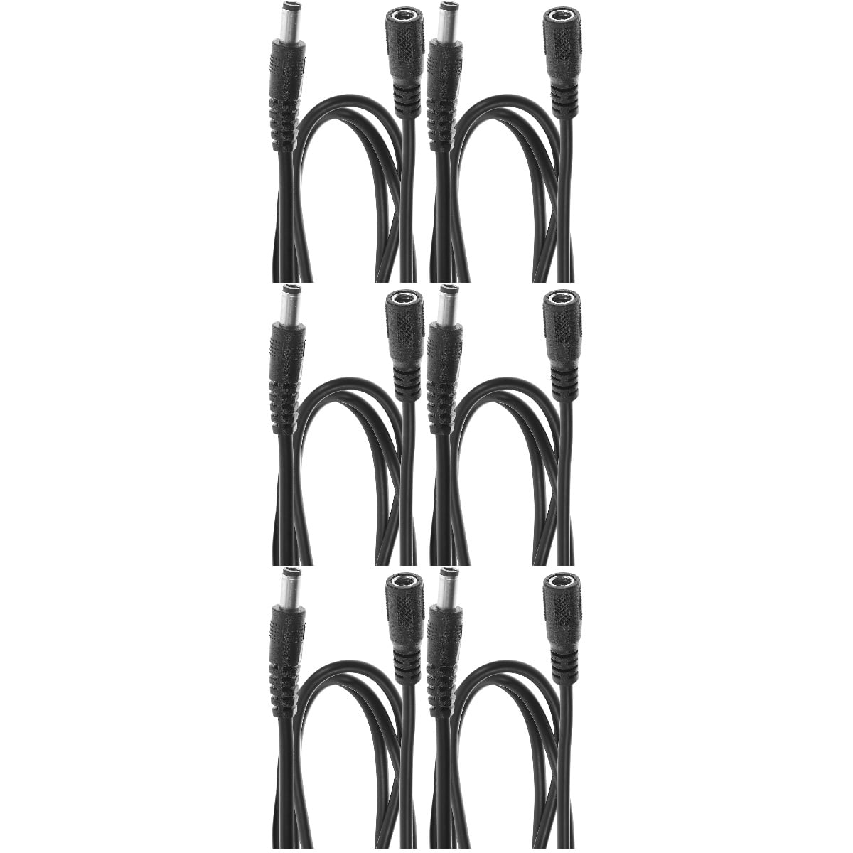 Worgeous 6 pcs DC Power Cable Extension 12V Cord Adapter Male Female ...