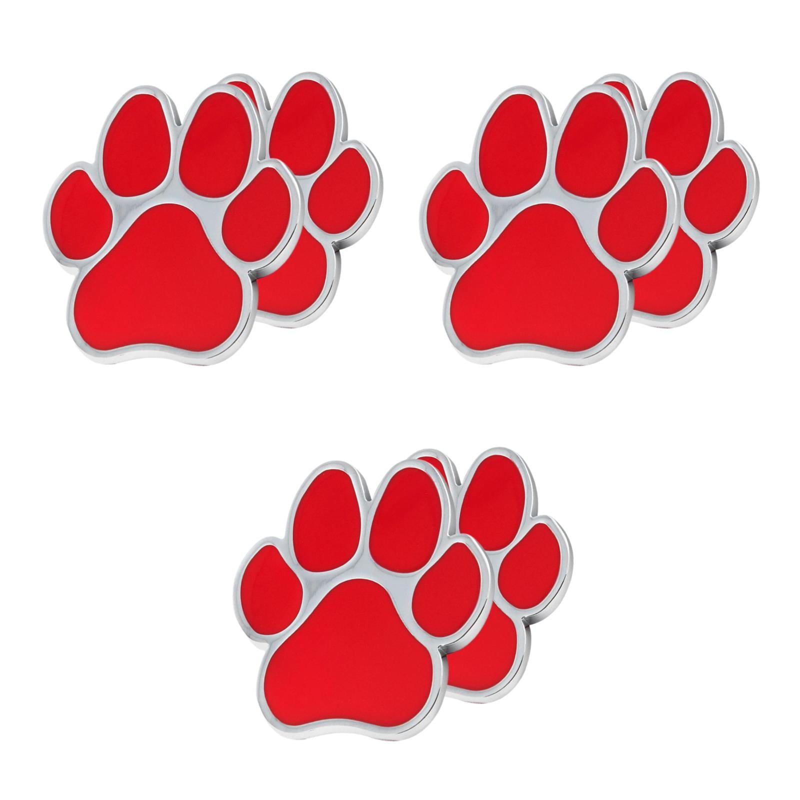 Worgeous 6 pcs Dog Paw Sticker Pawprint Decal Cute Cartoon Automotive ...