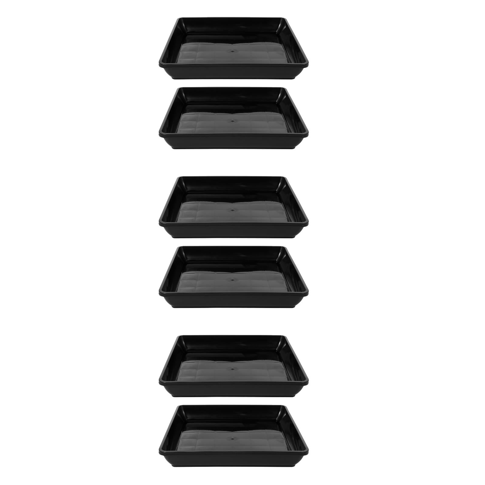 Worgeous 6 pcs Plant Drip Trays Plastic Plant Trays Plant Drainage Tray ...