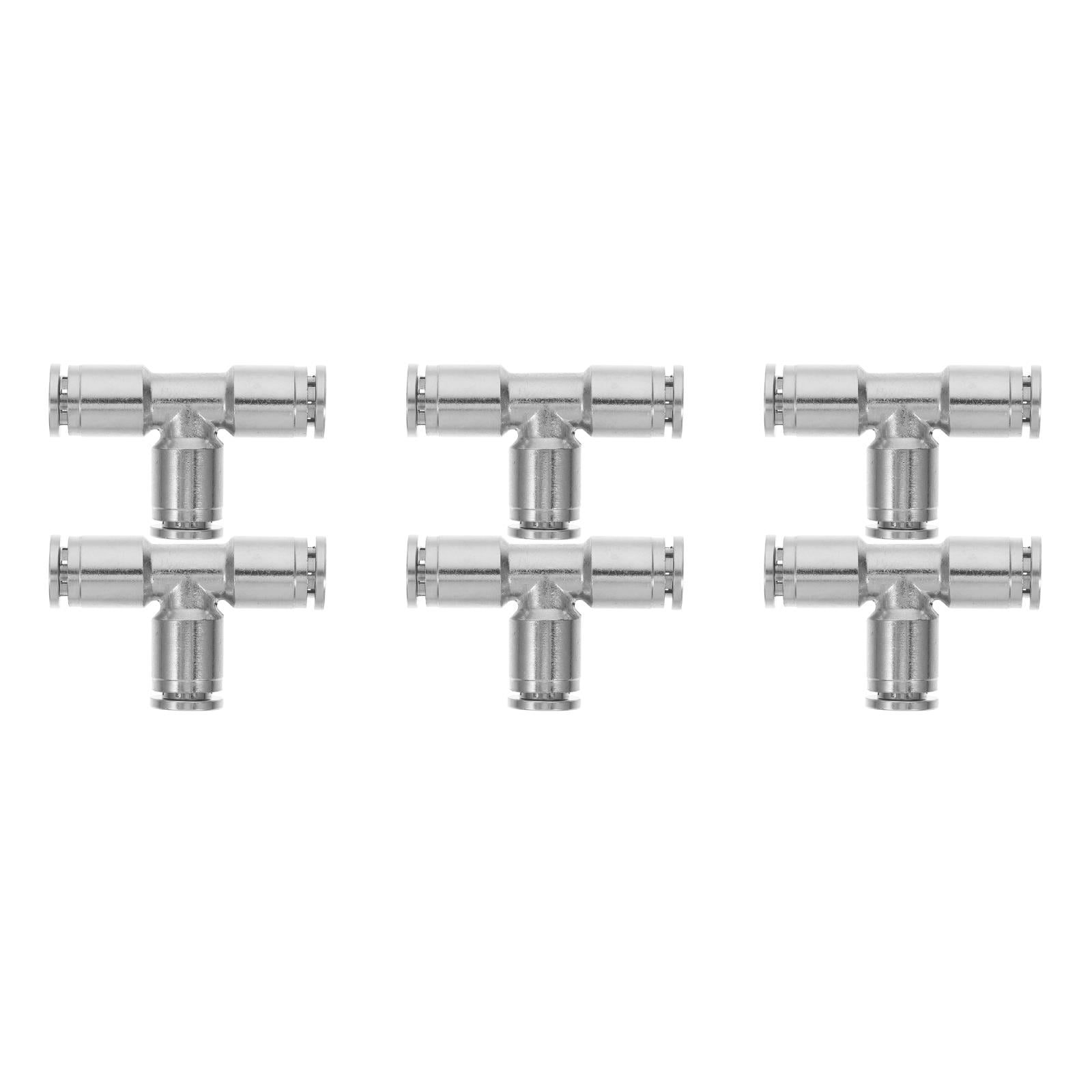 Worgeous 6 pcs Quick Connect Air Hose Fittings Tee Air Piping Fittings ...