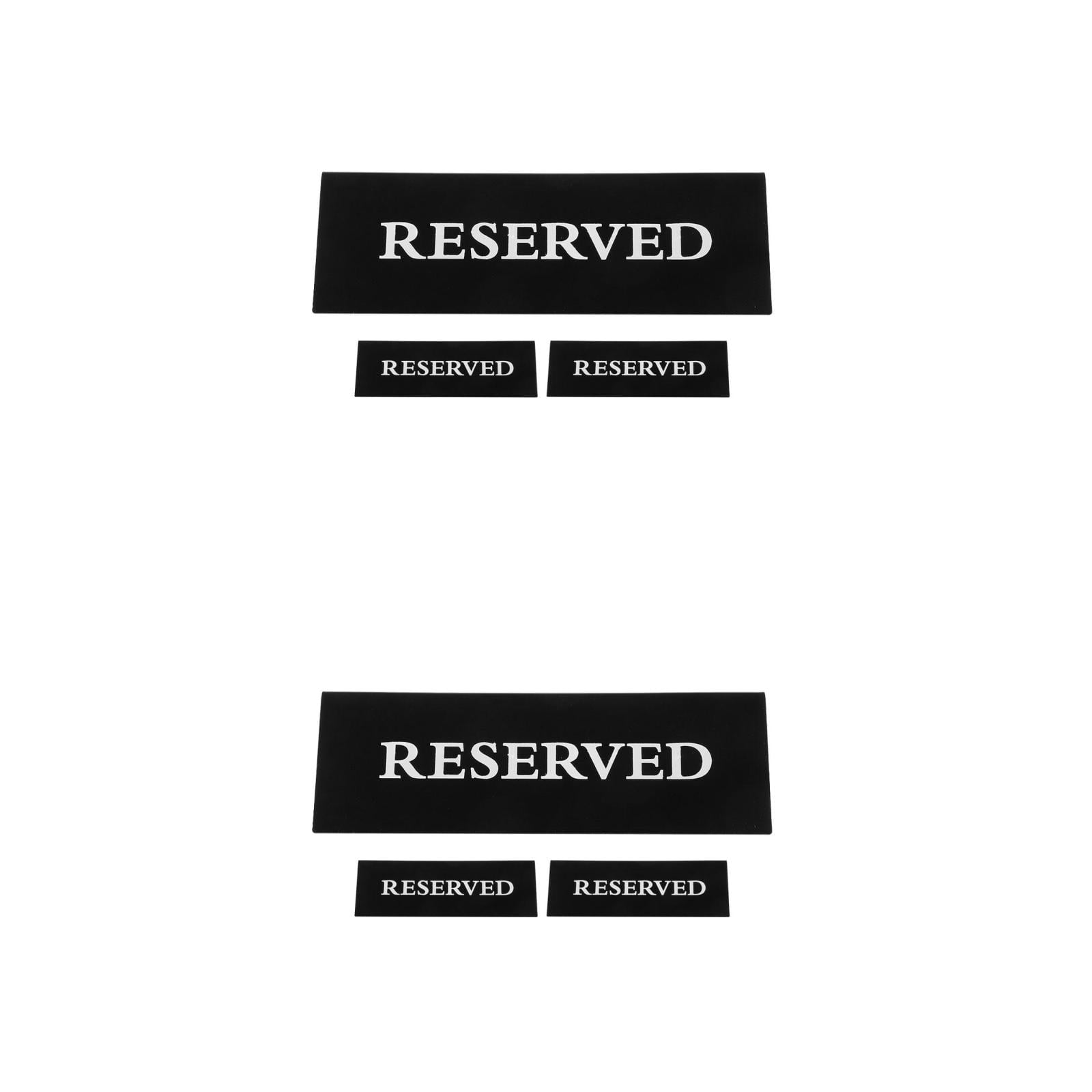 Worgeous 6 pcs Reserved Table Signs Black Reserved Seating Signs for ...