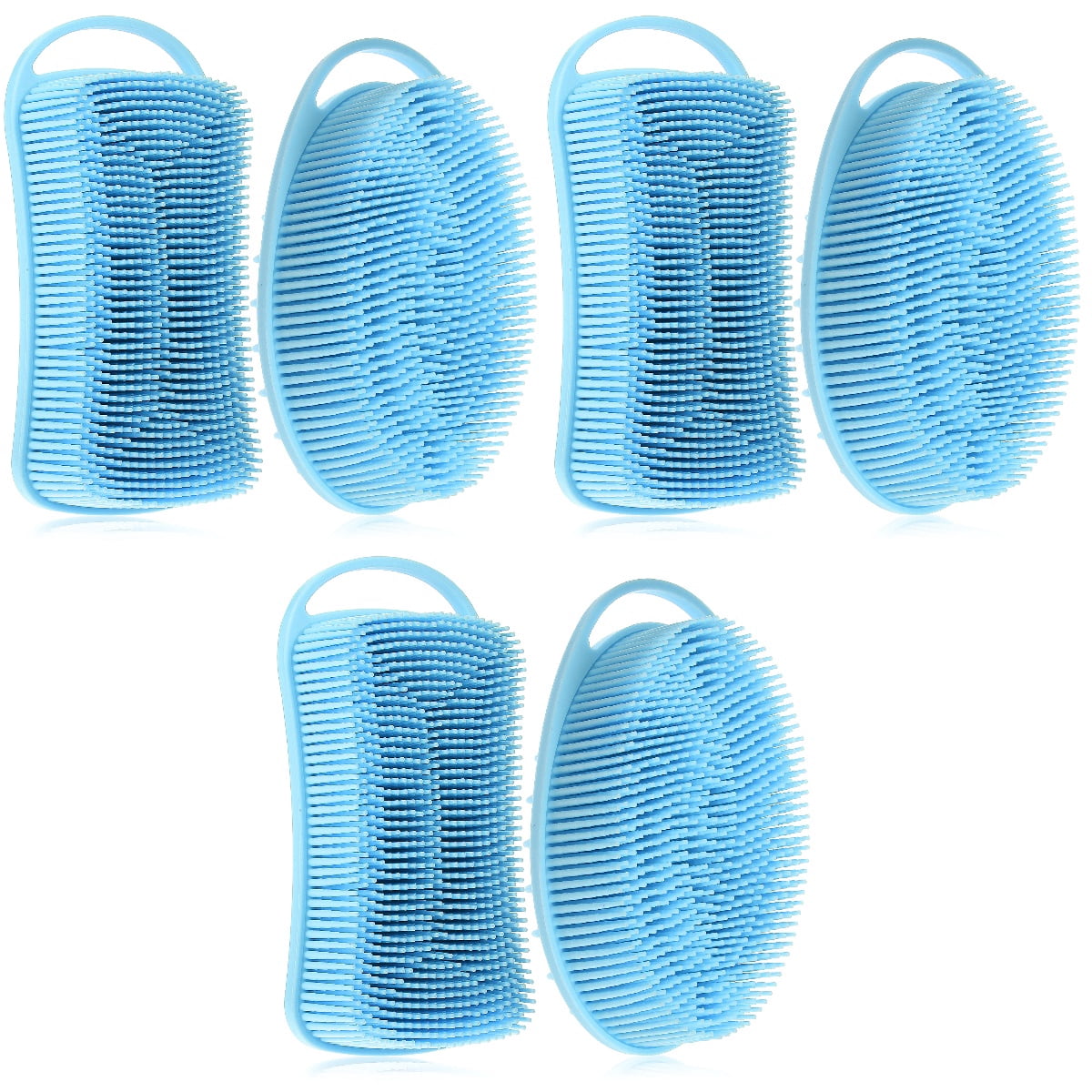 Worgeous 6 pcs Shower Body Body Scrubbers Silicone Exfoliating Bath ...