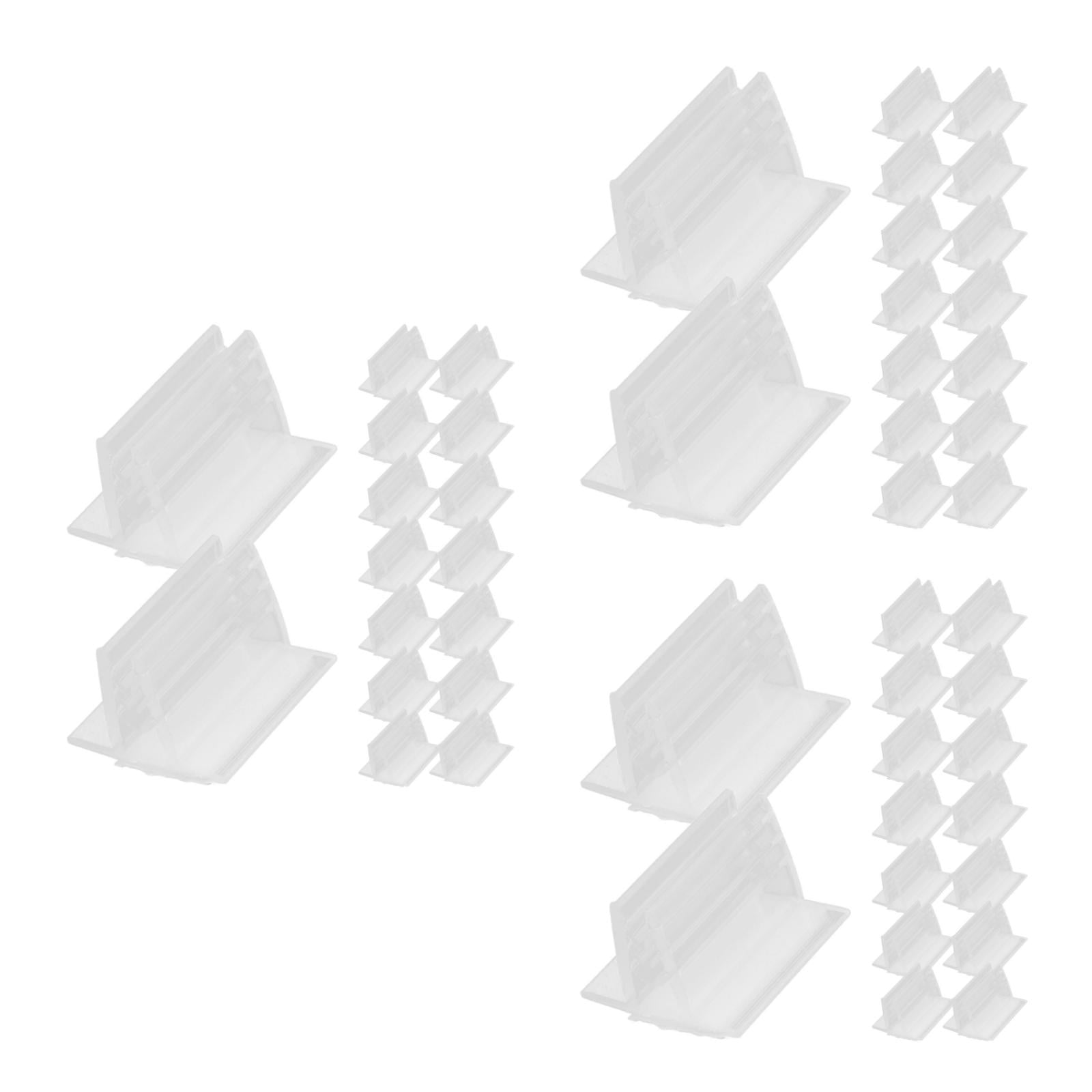 WHAMVOX Hemoton 60 PCS Clear Plastic Shelf Label Holder for Wood ...