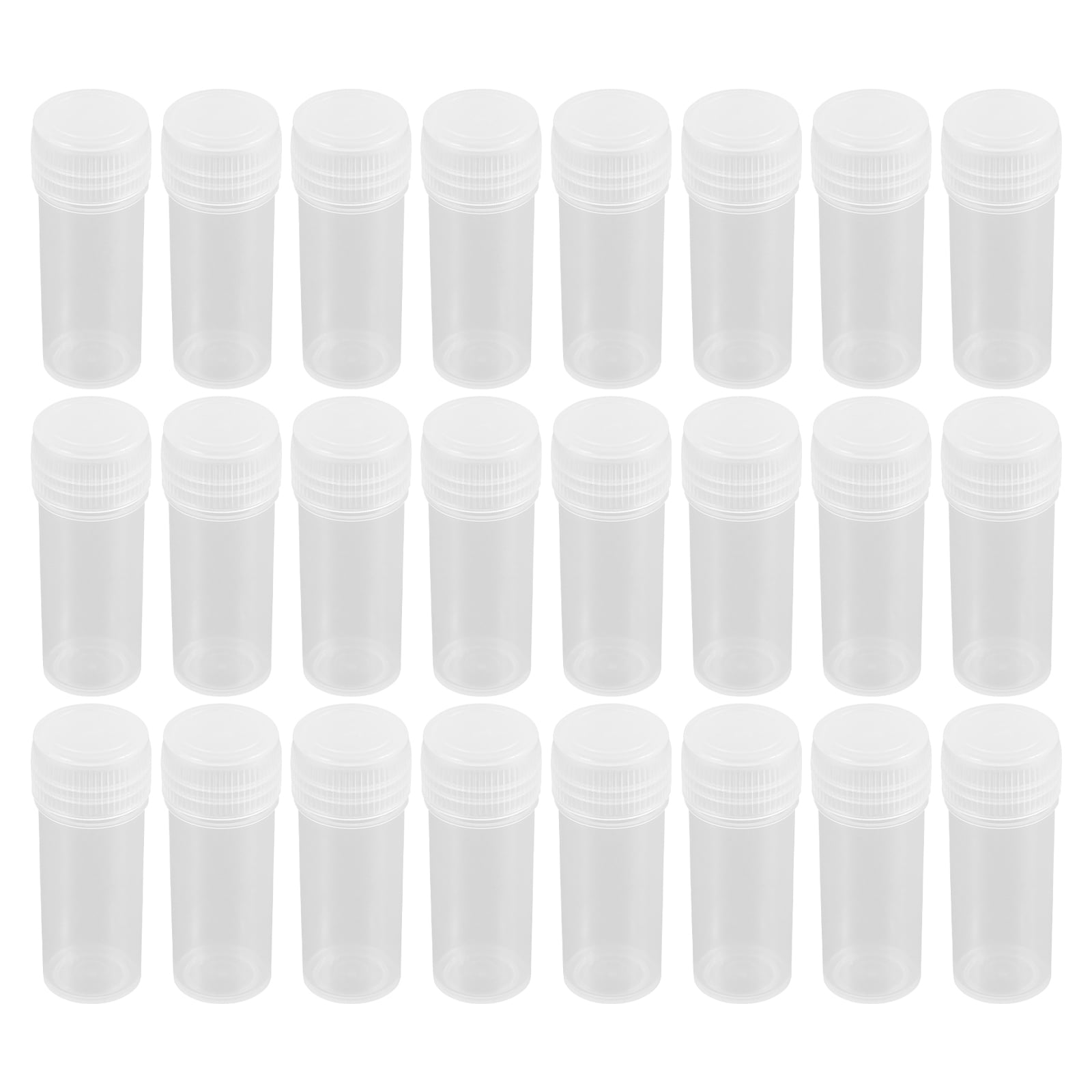 Worgeous 60 Pcs Conical Bottom Vial Tubes Test with Caps Transparent ...