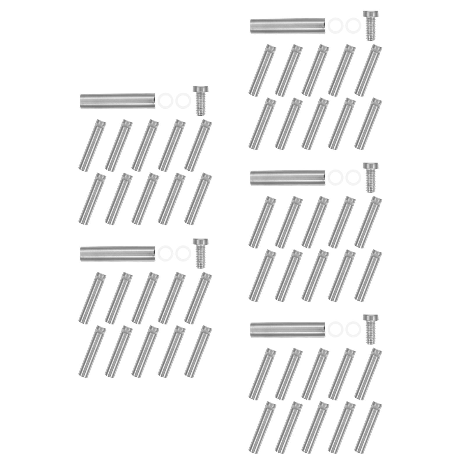 Worgeous 60 Pcs Sign Standoff Screws Wall Mount Glass Standoff ...