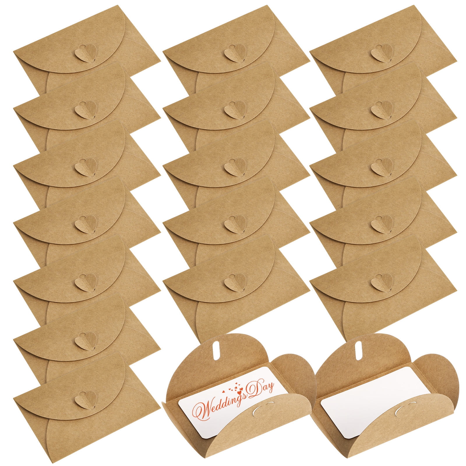 Worgeous 60 Sets Kraft Paper Envelopes Decorative Love Letter Envelopes ...