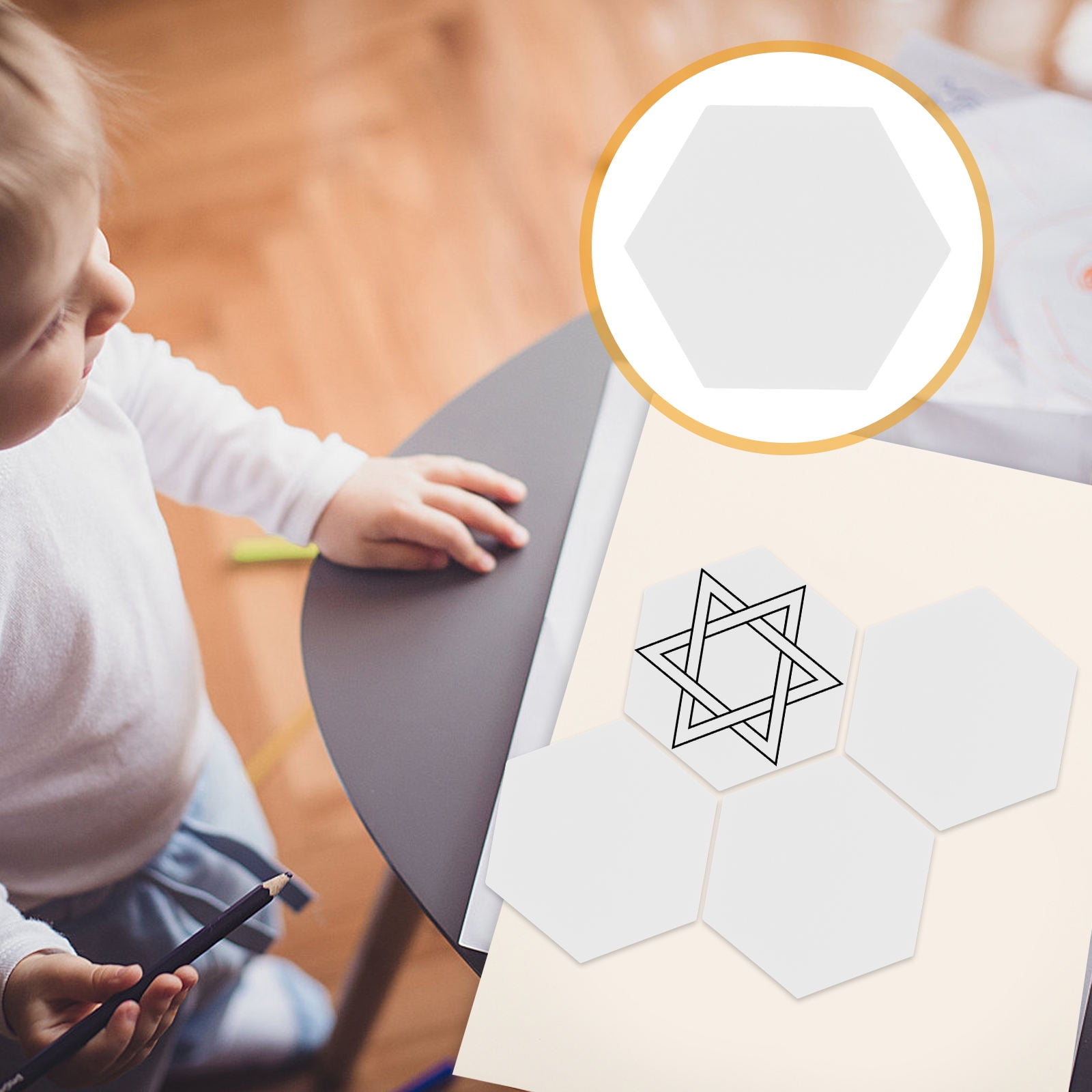 KALLORY Quilting Material Hexagon Paper Pieces For Quilting White 60 ...