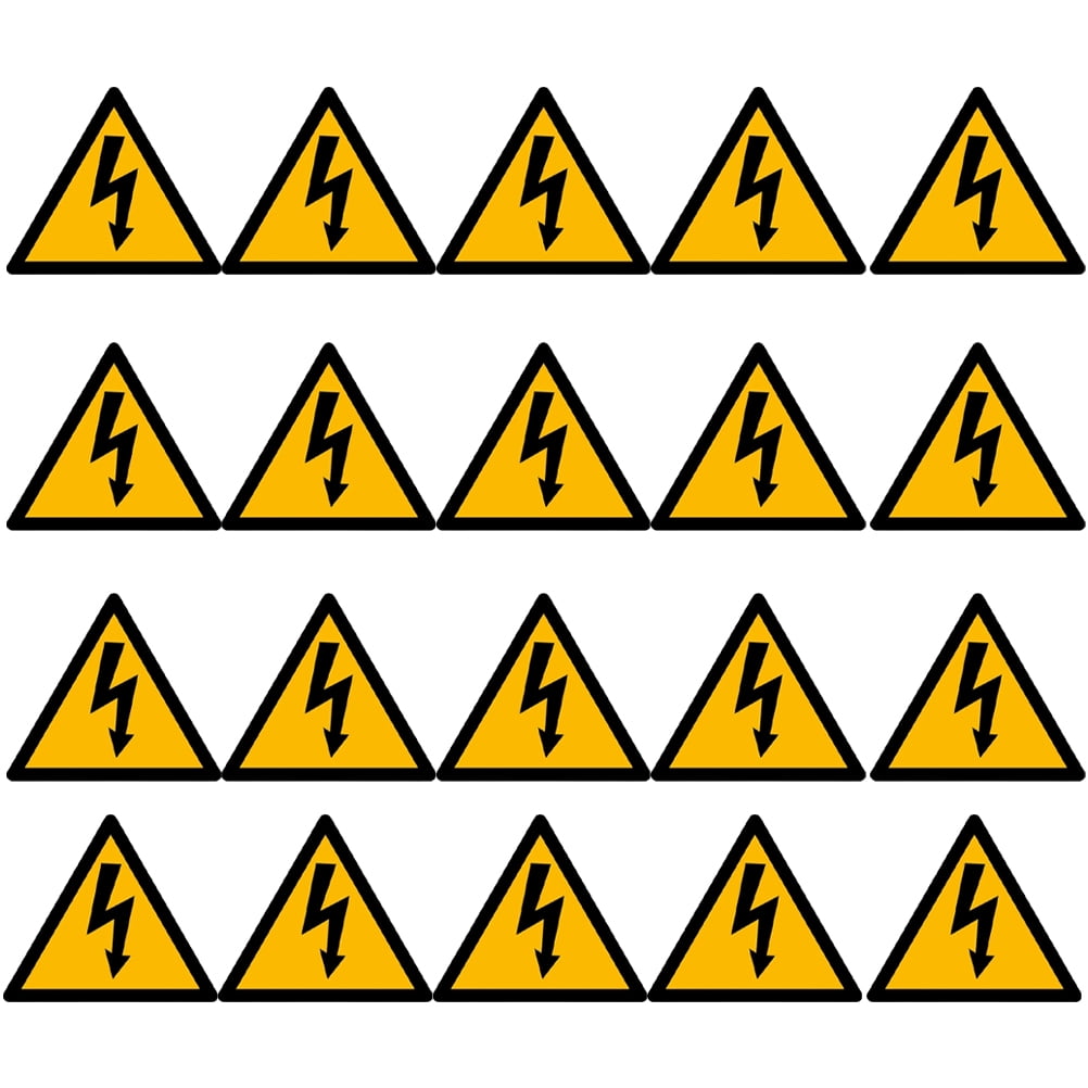 Worgeous 60 Sheets of Self Adhesive Caution Stickers Electric Fence ...