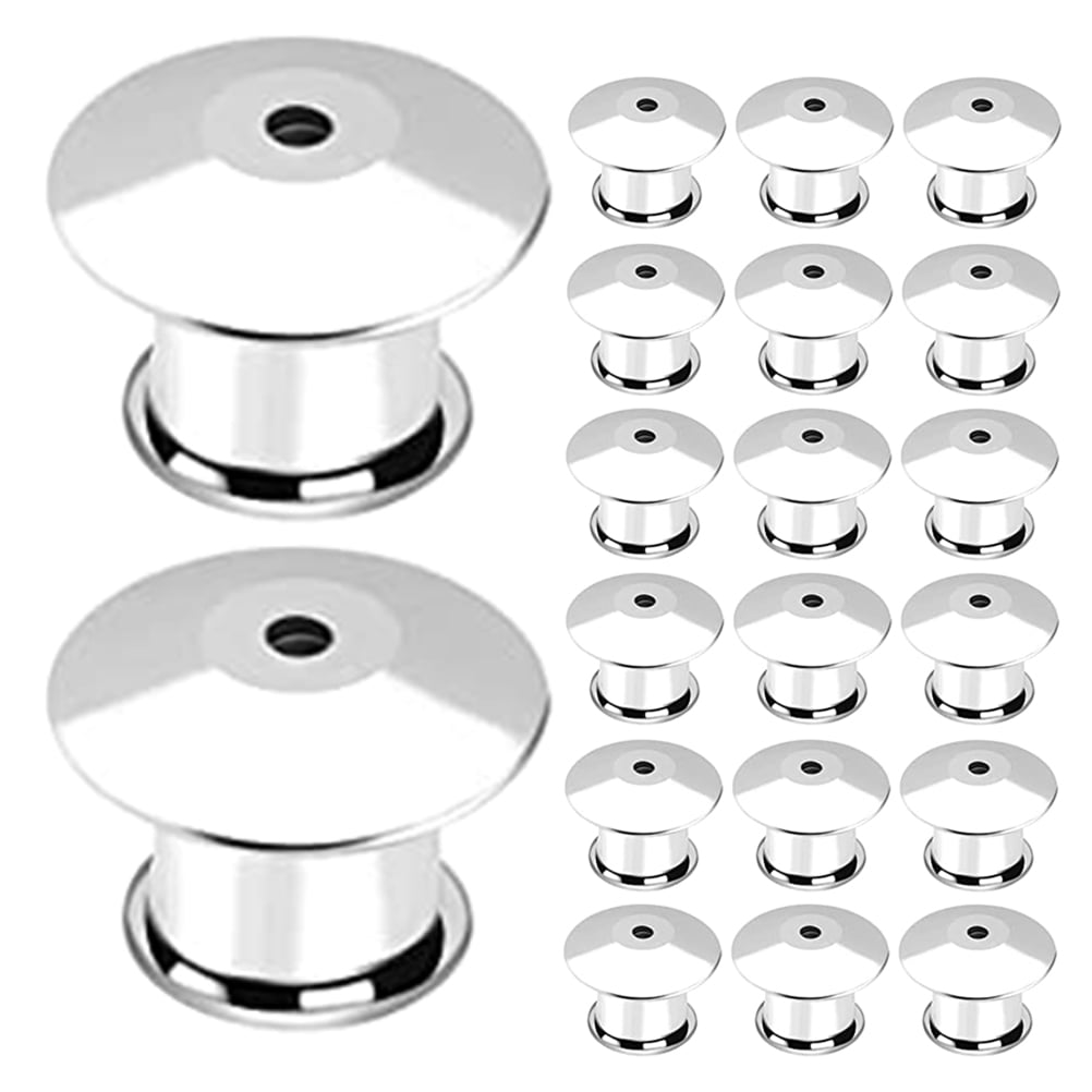 Worgeous 60 pcs Adjustable No Sew Metal Pin Back Locking Clasp Sturdy ...