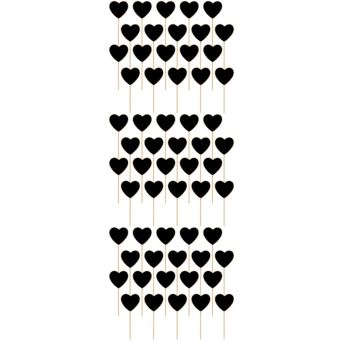 Worgeous 60 pcs Heart Shaped Wooden Mini Blackboard Toppers Message ...