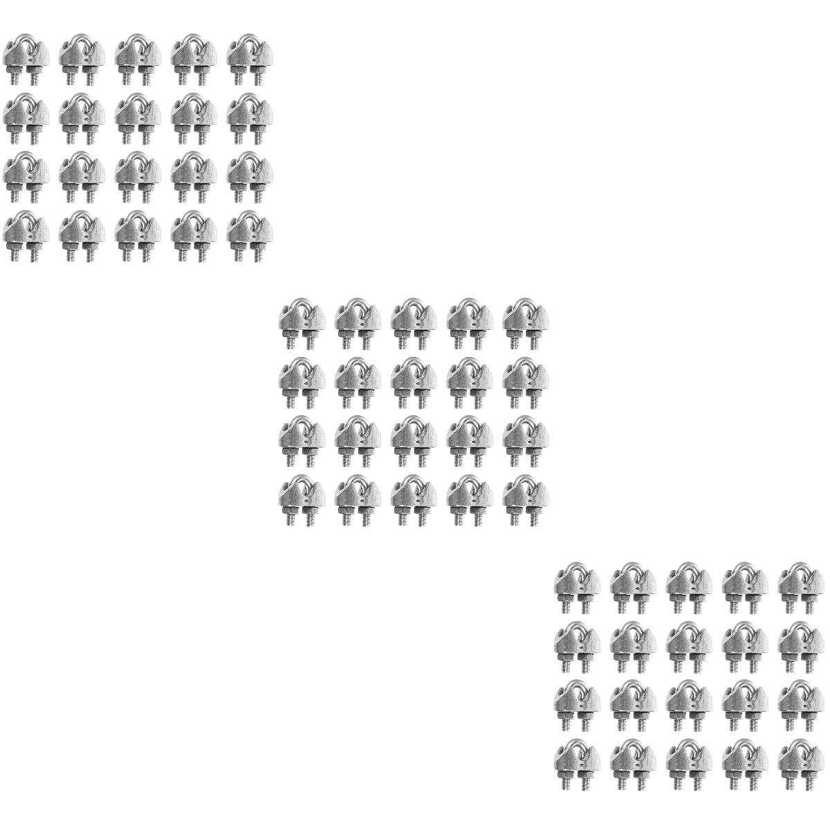 Worgeous 60 pcs Stainless Steel Wire Rope Clips for Rigging Rope and ...