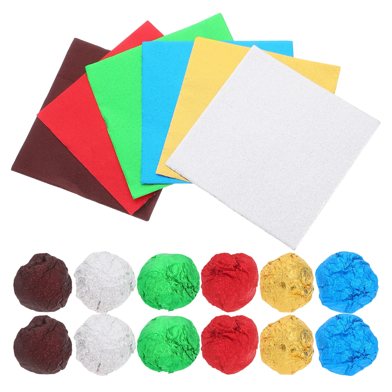 Worgeous 600 Pcs Chocolate Wrappers Foil Candy Papers Wrapping Caramel ...