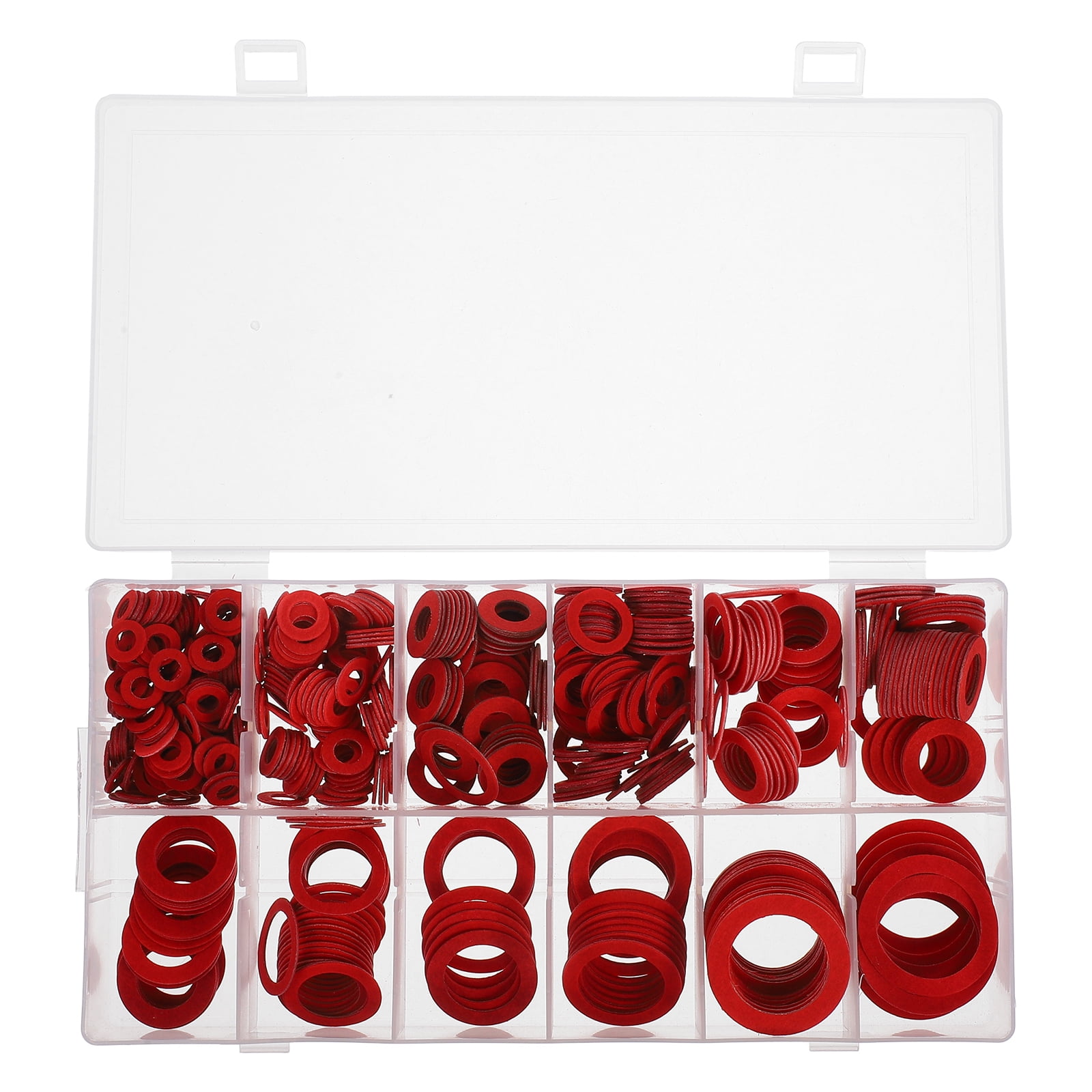 Worgeous 600 Pcs Red Cardboard Washing Machine Gasket Steel Paper ...