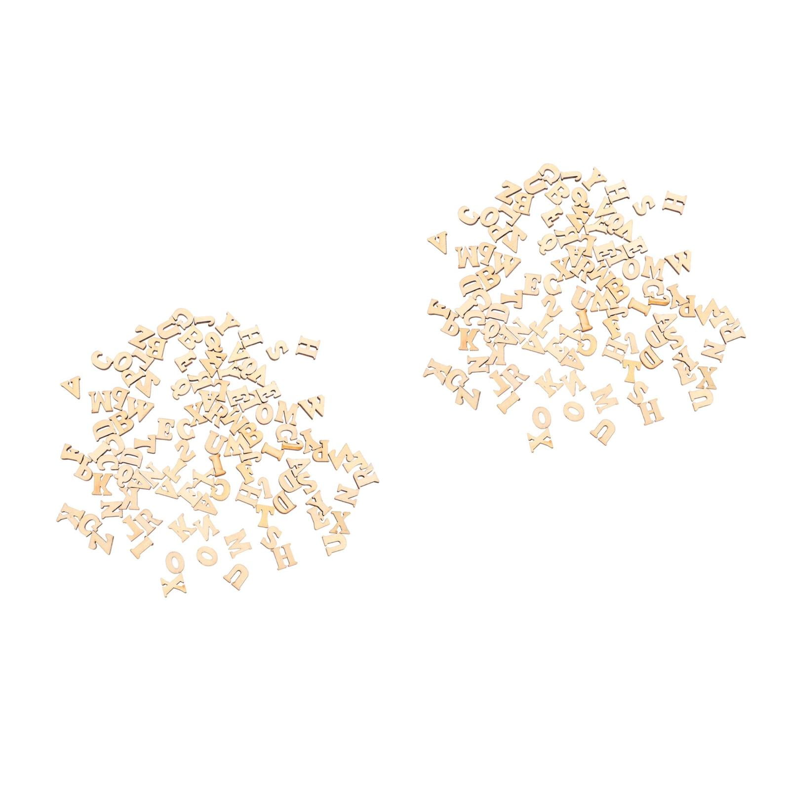 Worgeous 600 pcs Wooden Alphabet Letters Unfinished Wood Slice ...