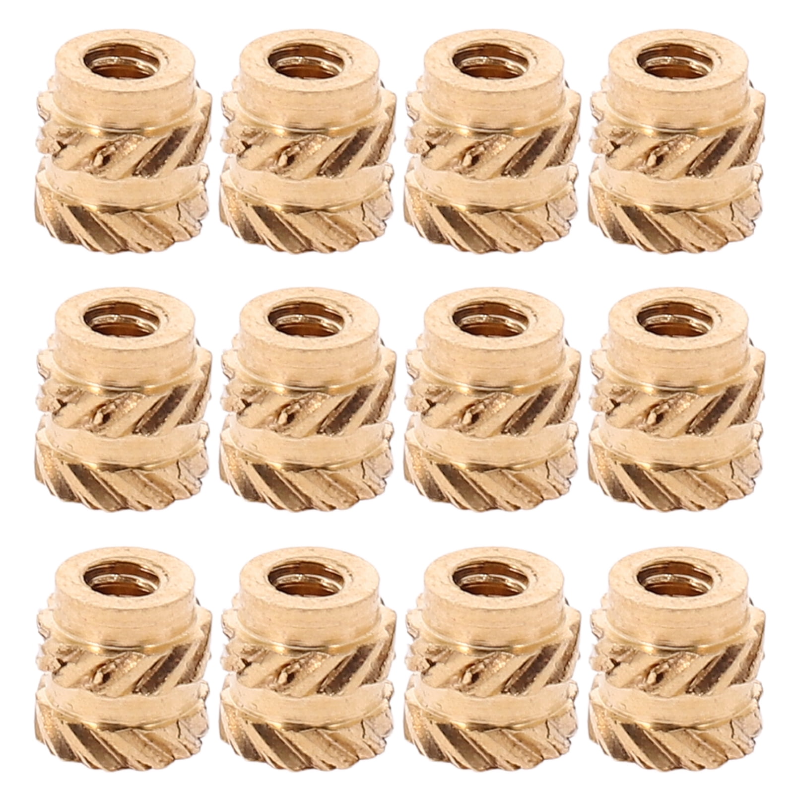 Worgeous 60pcs Threaded Insert Nut With Serrations Brass Heat Set ...