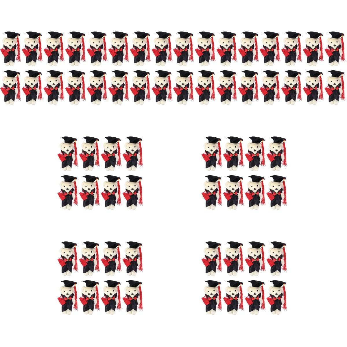 Worgeous 64 Pcs Graduation Themed Bear Decors Small Graduation Bear ...