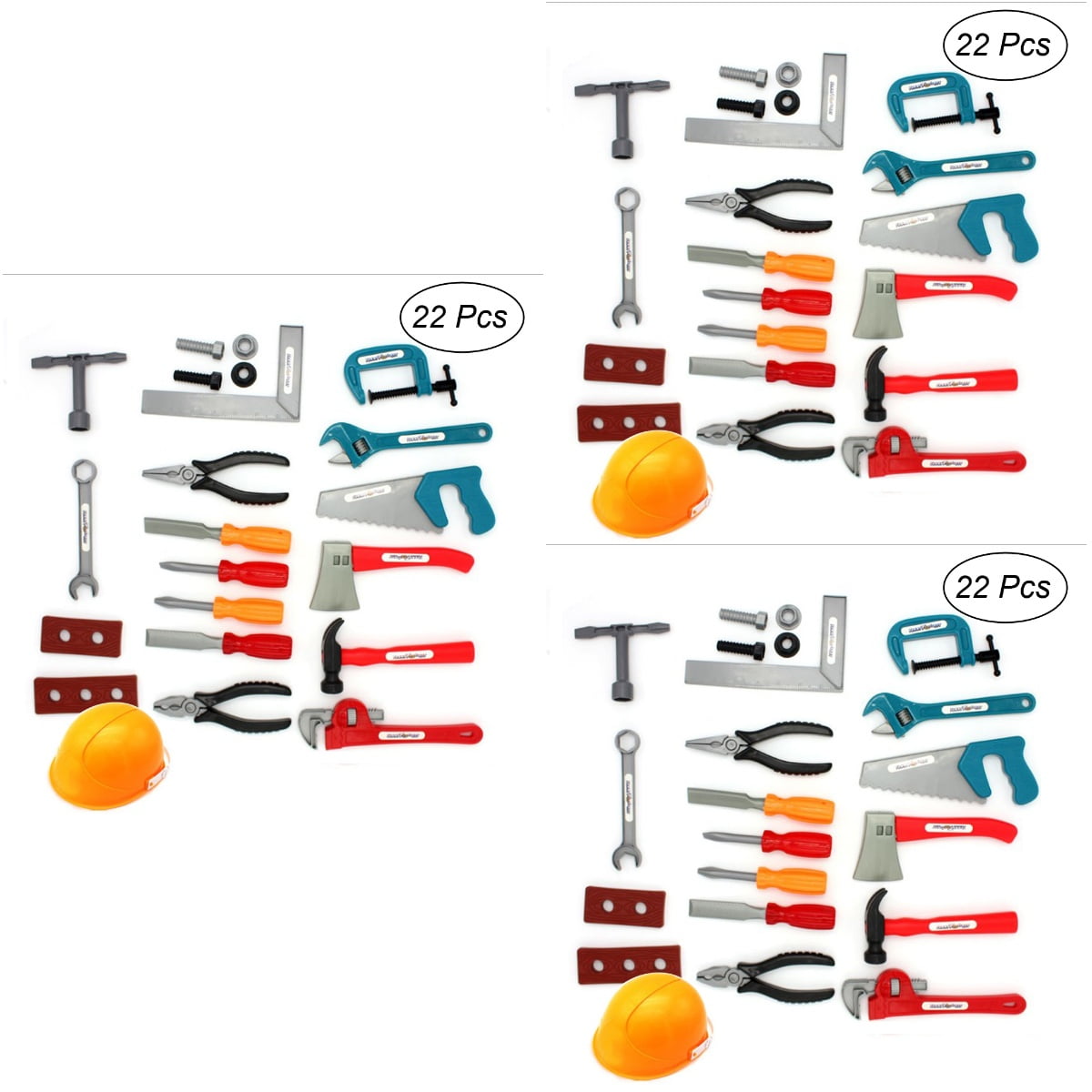 Worgeous 66 Pcs Kids Assemble Tool Set Repair Kit With Helmet DIY ...