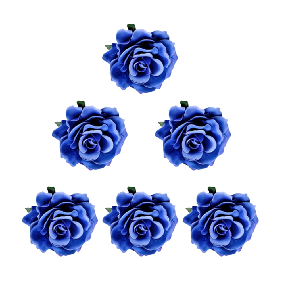 Worgeous 6Pcs 10cm Cloth Flower Shaped Brooch Lifelike Rose Corsage ...
