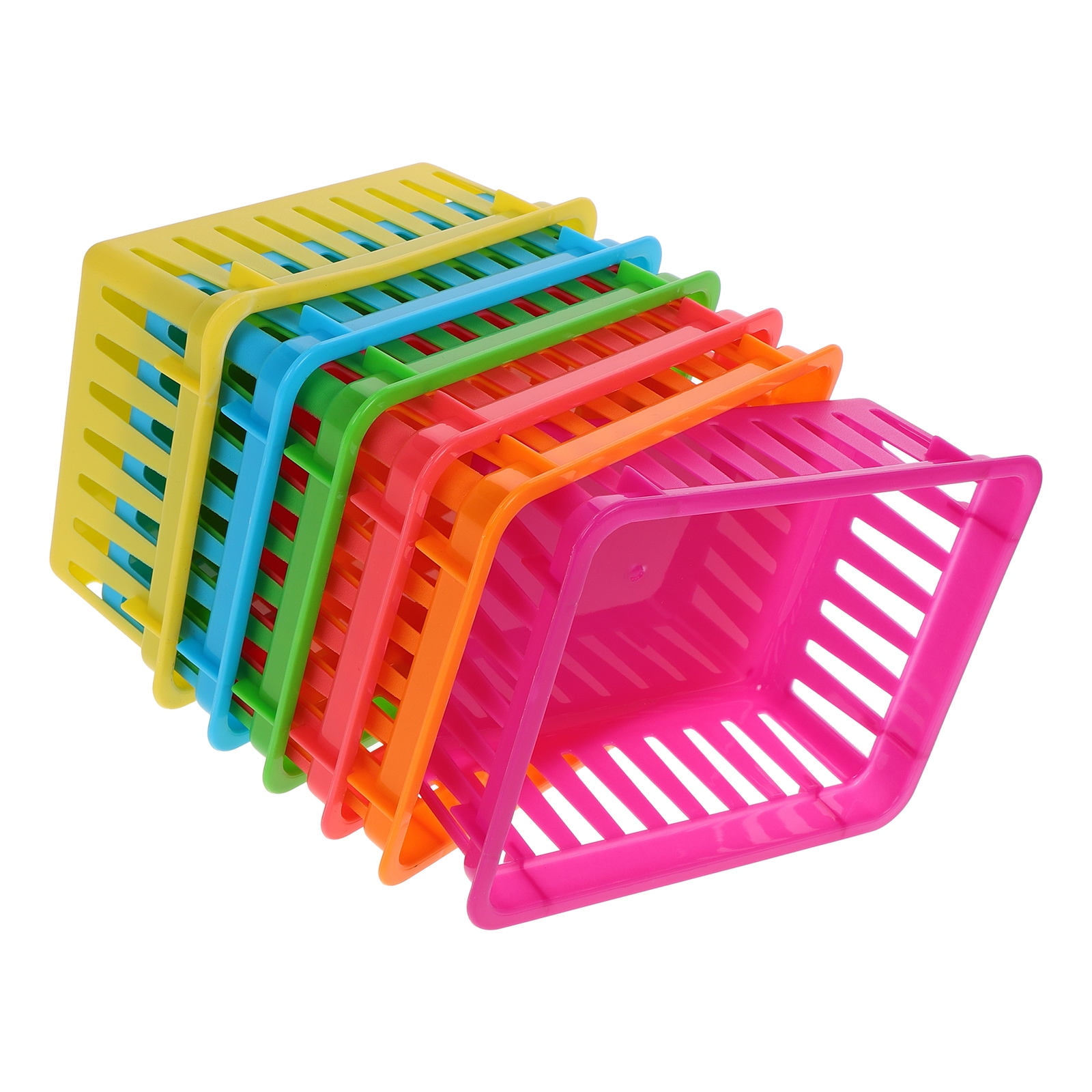 Worgeous 6Pcs Classroom Pencil Organizer Baskets Small Plastic Storage ...
