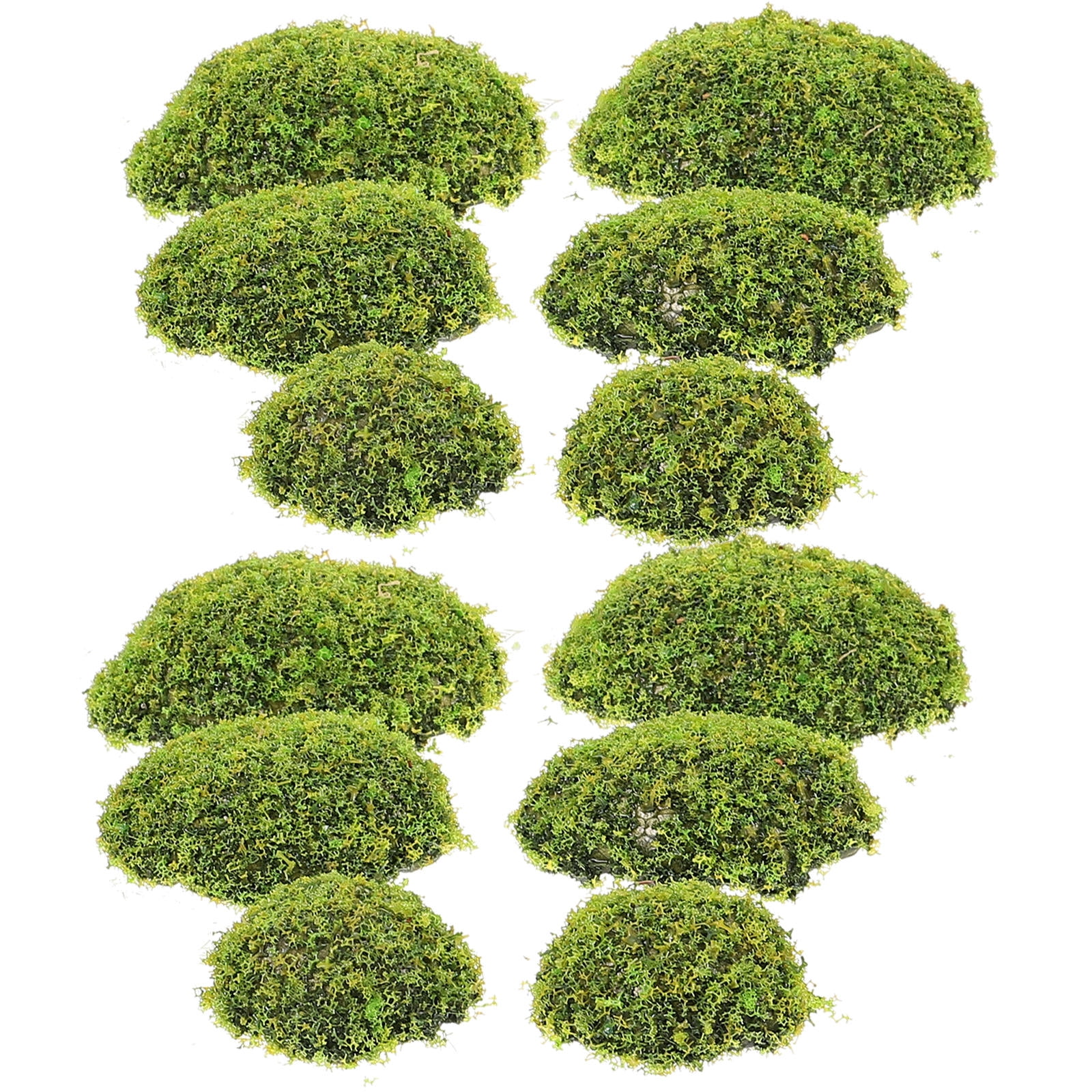 SEWCHICS Decorative Moss Stones Foam Plastic 12Pcs 3.5x3.1x1.2in ...