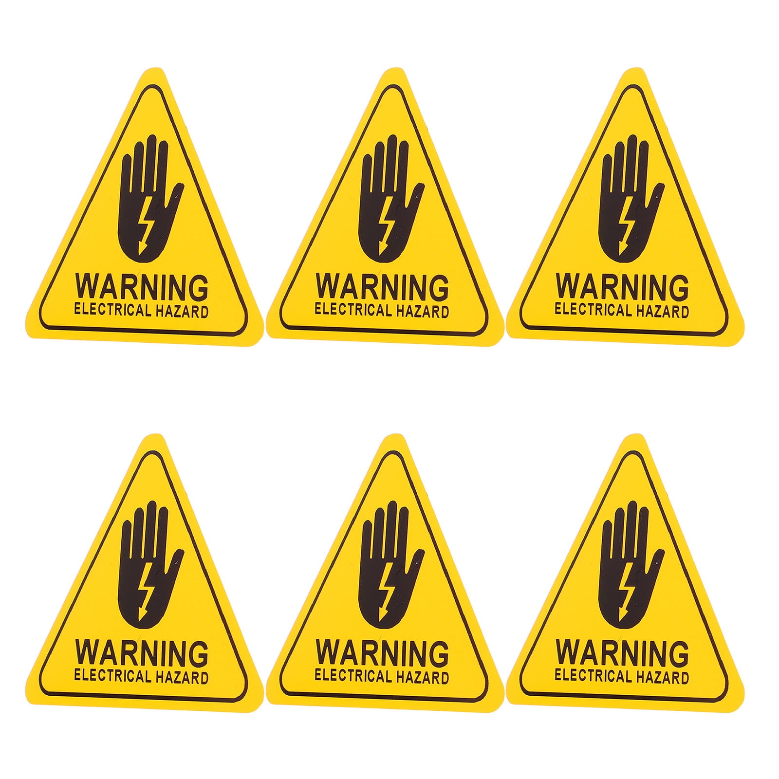 Worgeous 6Pcs Electric Shock Warning Sticker Safety Warning Label for ...