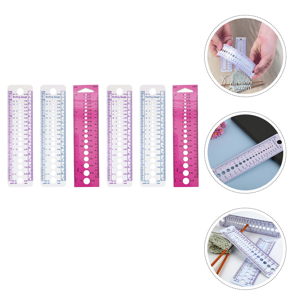 Worgeous 6Pcs Knitting Ruler for Craft Projects and Sewing in Purple ...